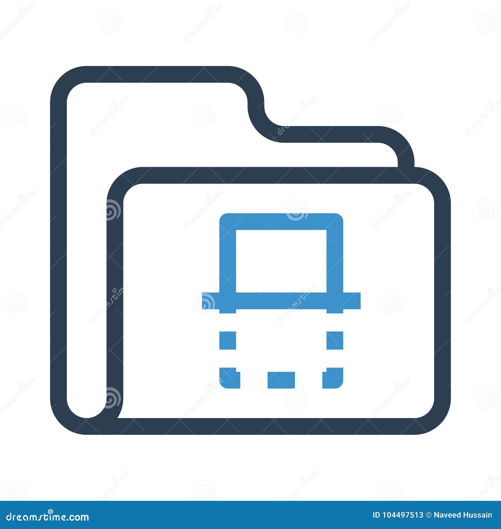 Folder scan Line icon stock vector. Illustration of strategy - 104497513