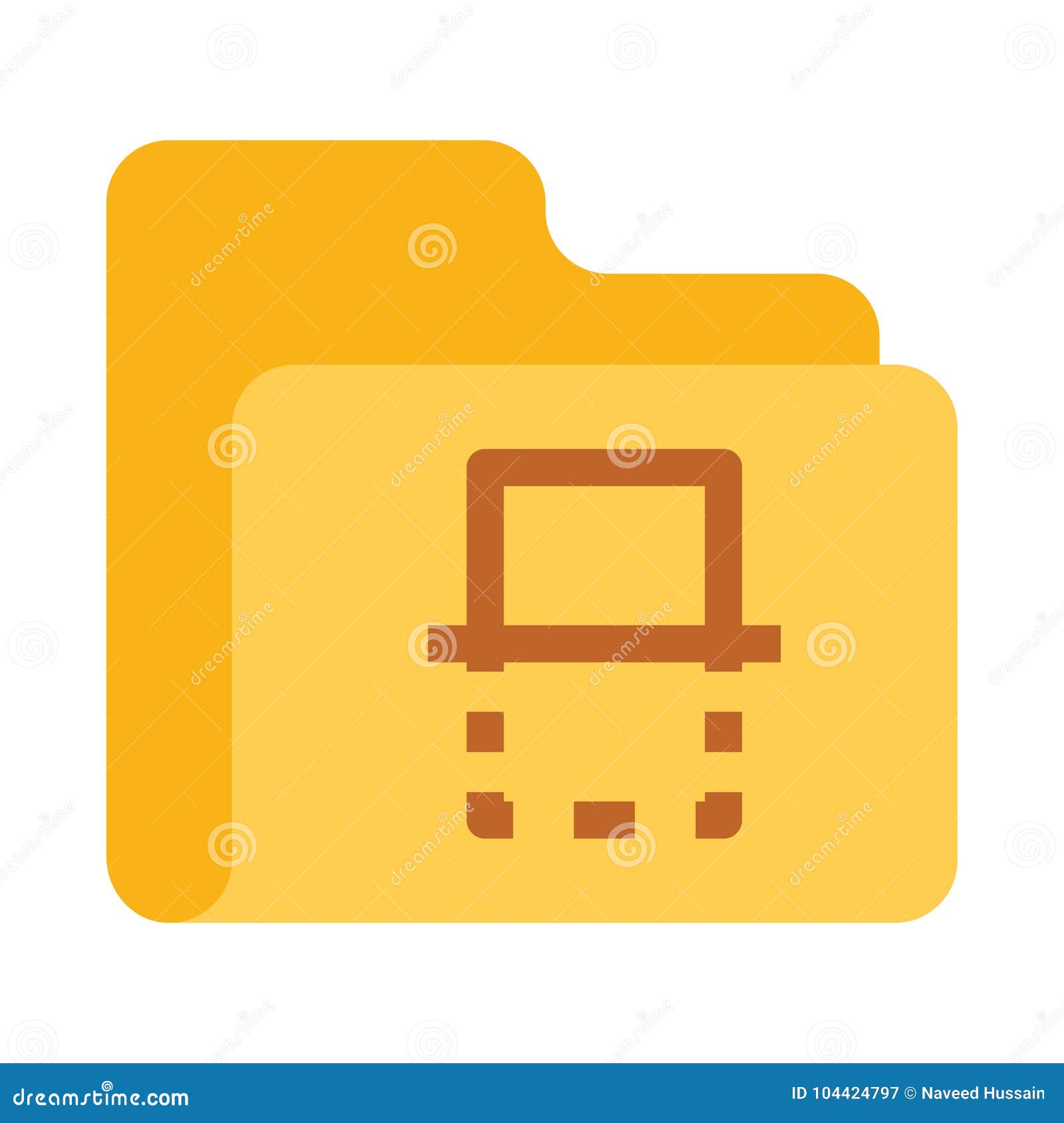 Folder scan Line icon stock illustration. Illustration of data - 104424797