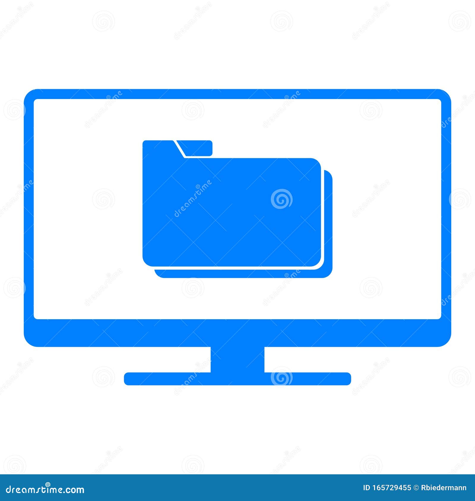 Folder and screen stock vector. Illustration of display - 165729455