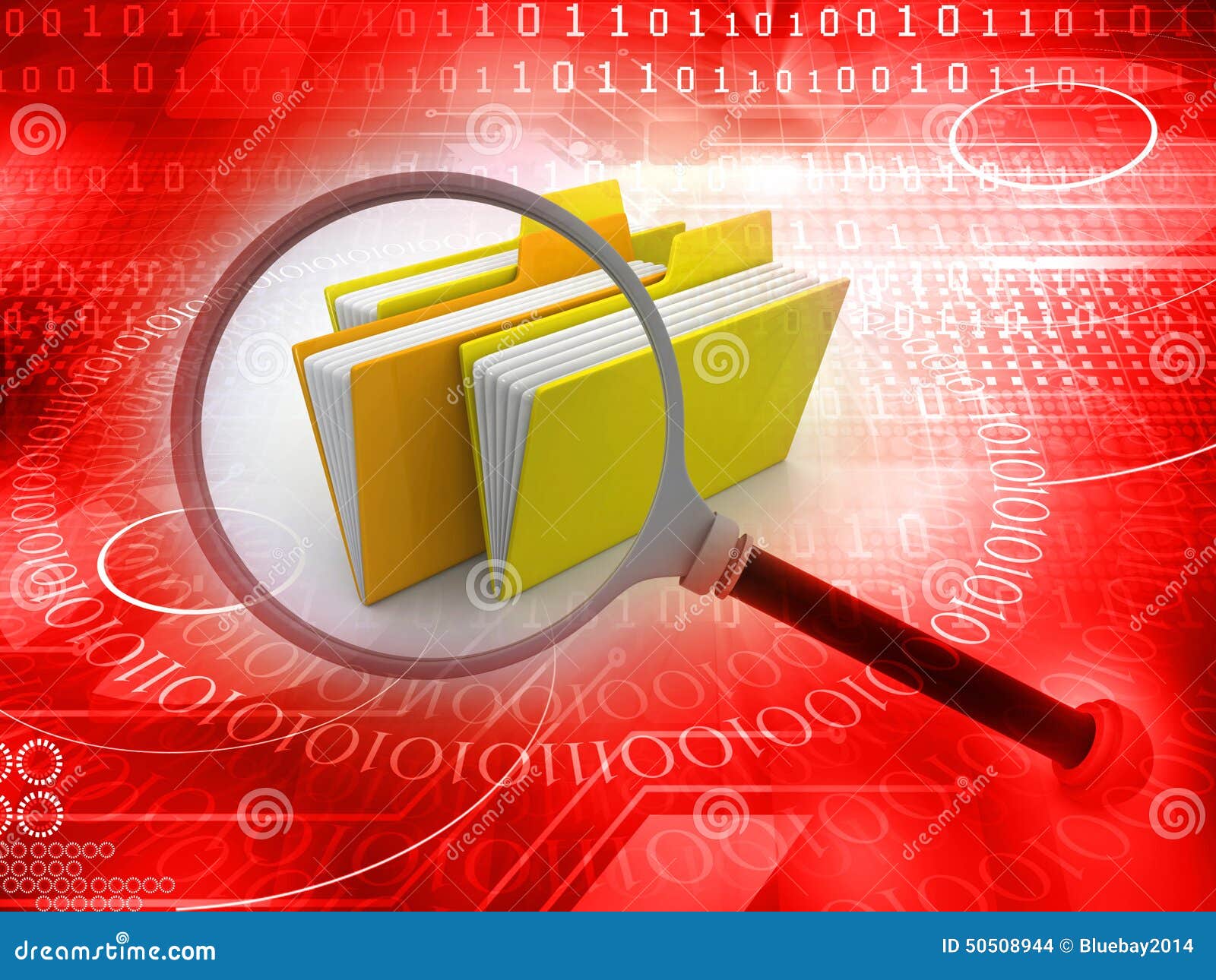 Folder search concept stock illustration. Illustration of modern - 50508944