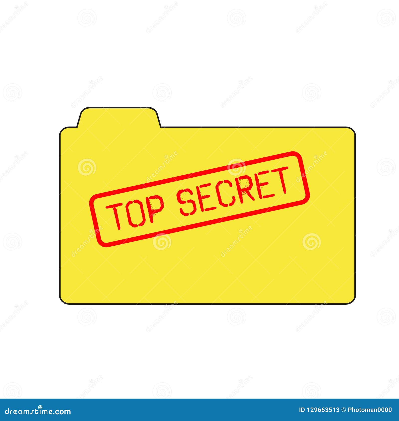 Folder with Secret Ptotected Files with a Top Secret Stamp Stock ...