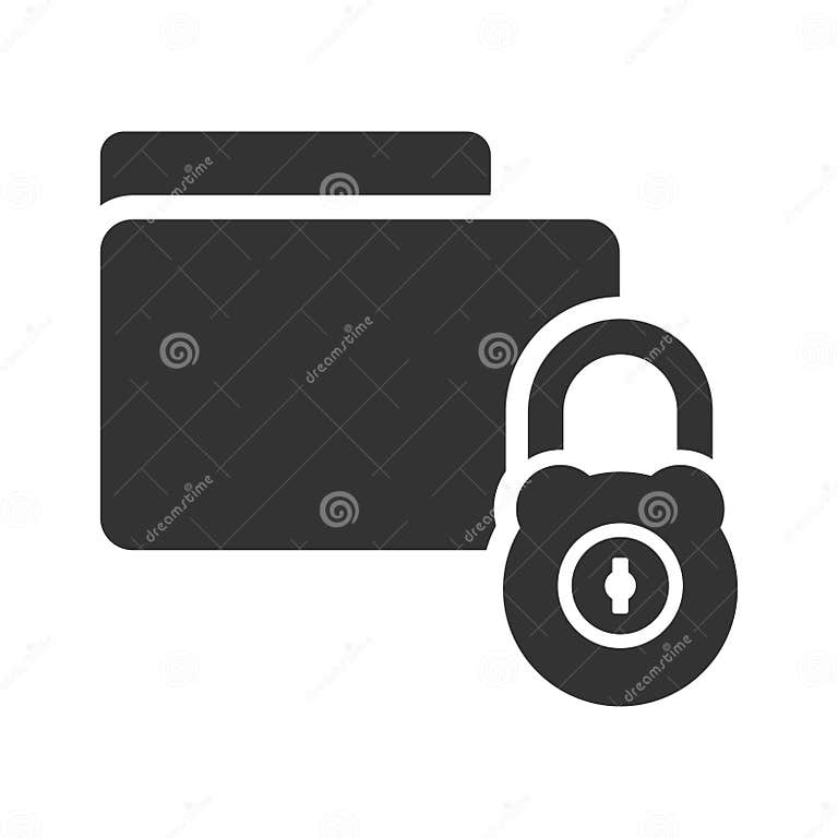 Folder security icon stock vector. Illustration of designed - 196720397