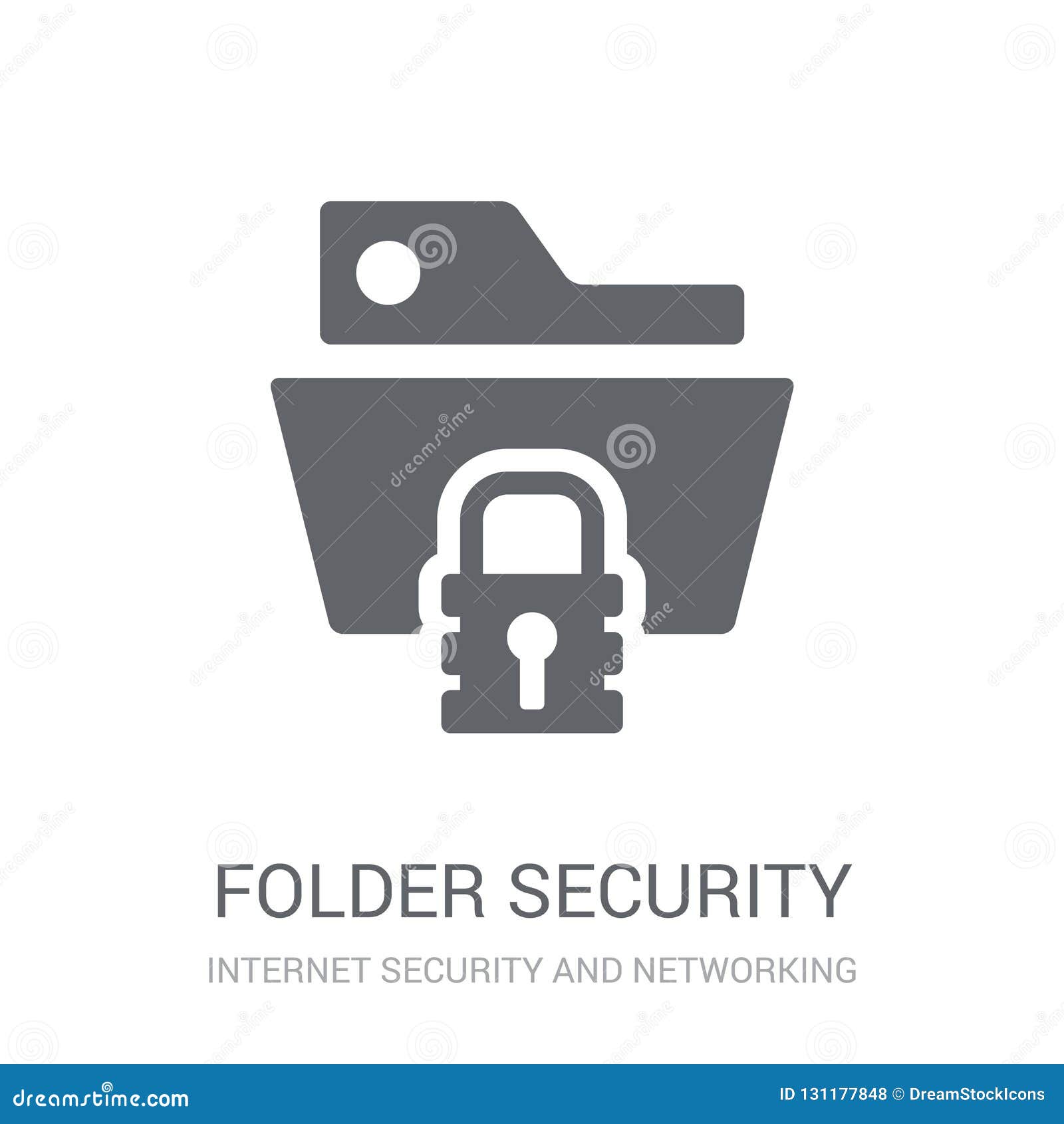 Folder Security Icon. Trendy Folder Security Logo Concept on White ...