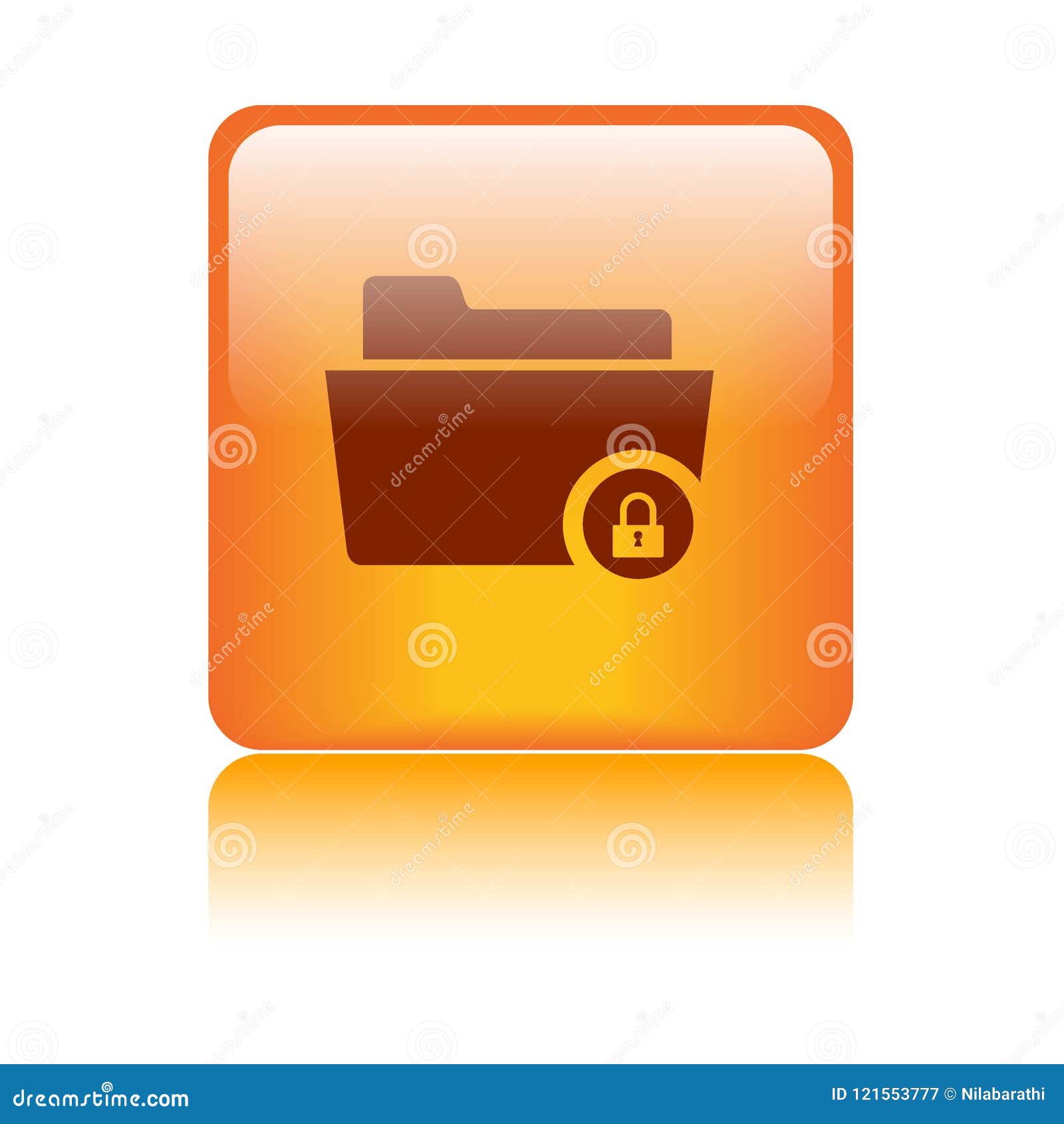 Folder security lock icon stock illustration. Illustration of folders ...