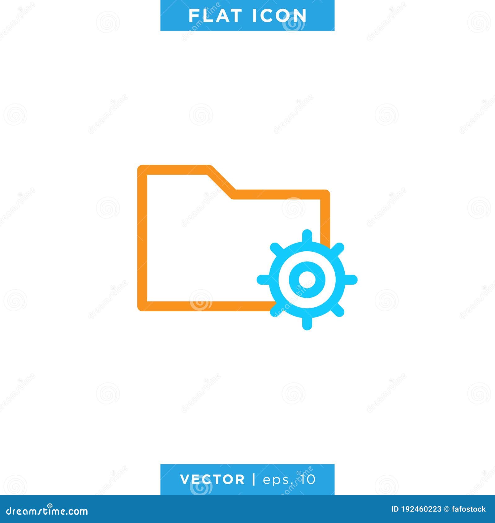 Folder Settings Icon Vector Design Template. Stock Vector - Illustration of media, document ...