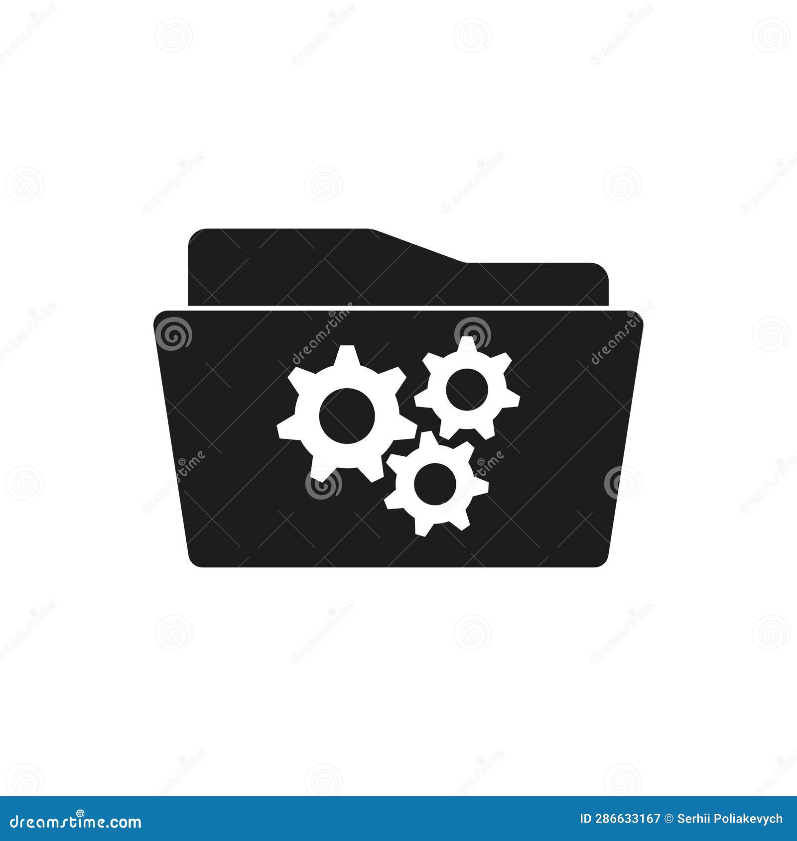 Folder and Settings Icon. Vector Illustration. Eps 10 Stock Vector - Illustration of project ...
