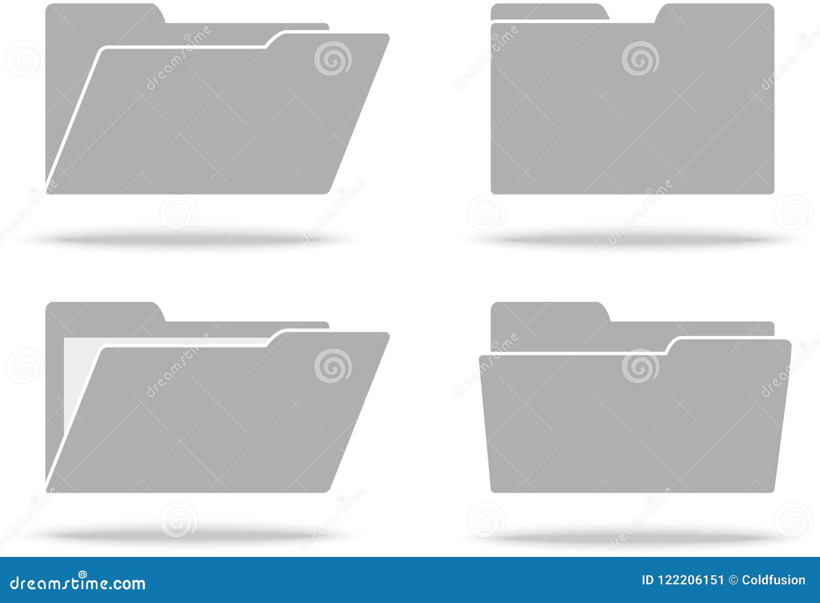 Folder Sign. Vector Illustration Stock Vector - Illustration of emty ...