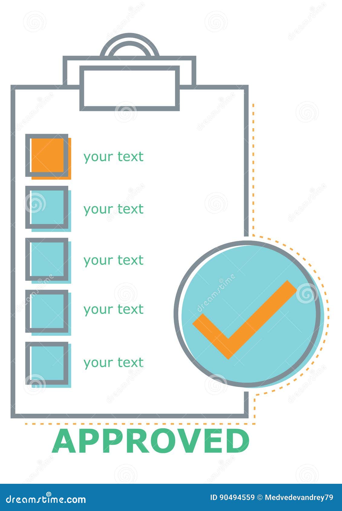 The Folder, Signature, Approved and Certified. Stock Vector ...
