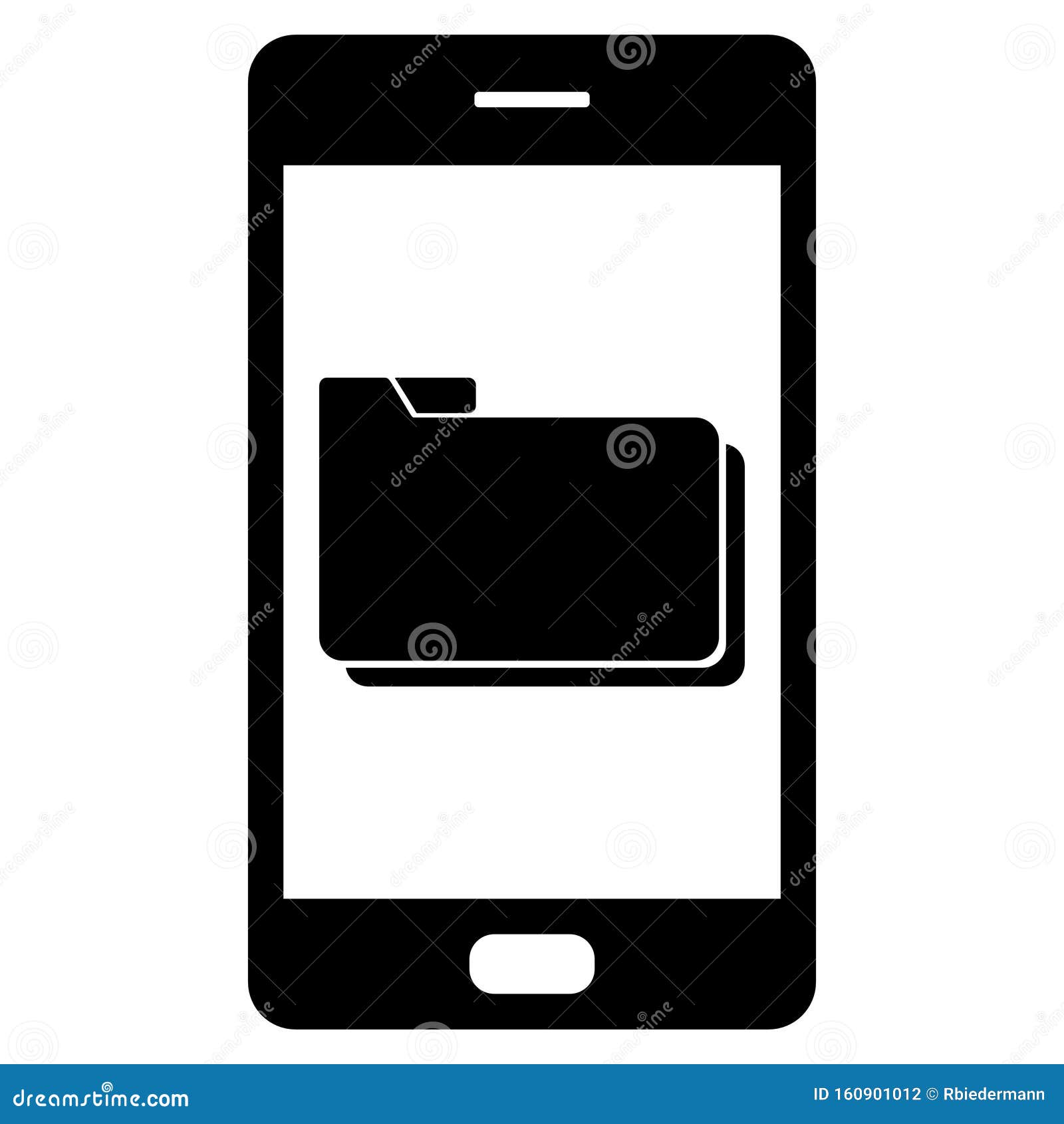 Folder and Smartphone As Vector Illustration Stock Vector ...