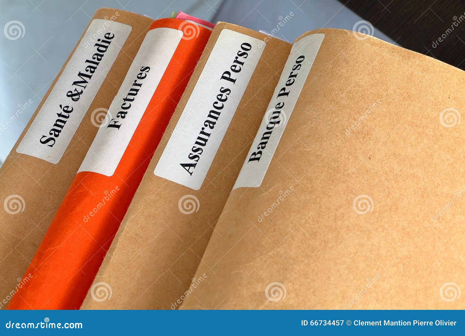 Folder stack on a desktop stock image. Image of billing - 66734457