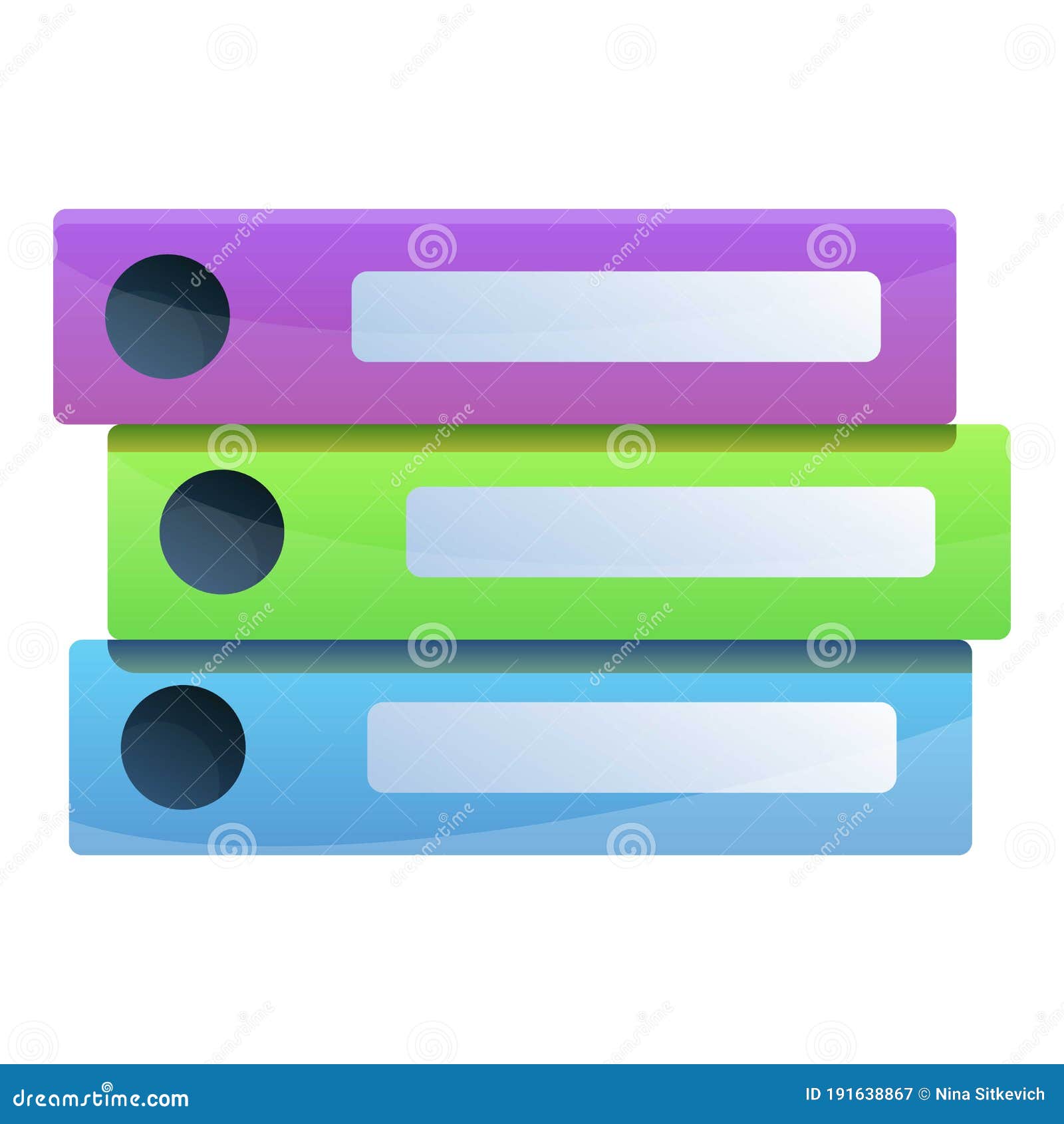 Folder Stack Icon, Cartoon Style Stock Vector - Illustration of ...