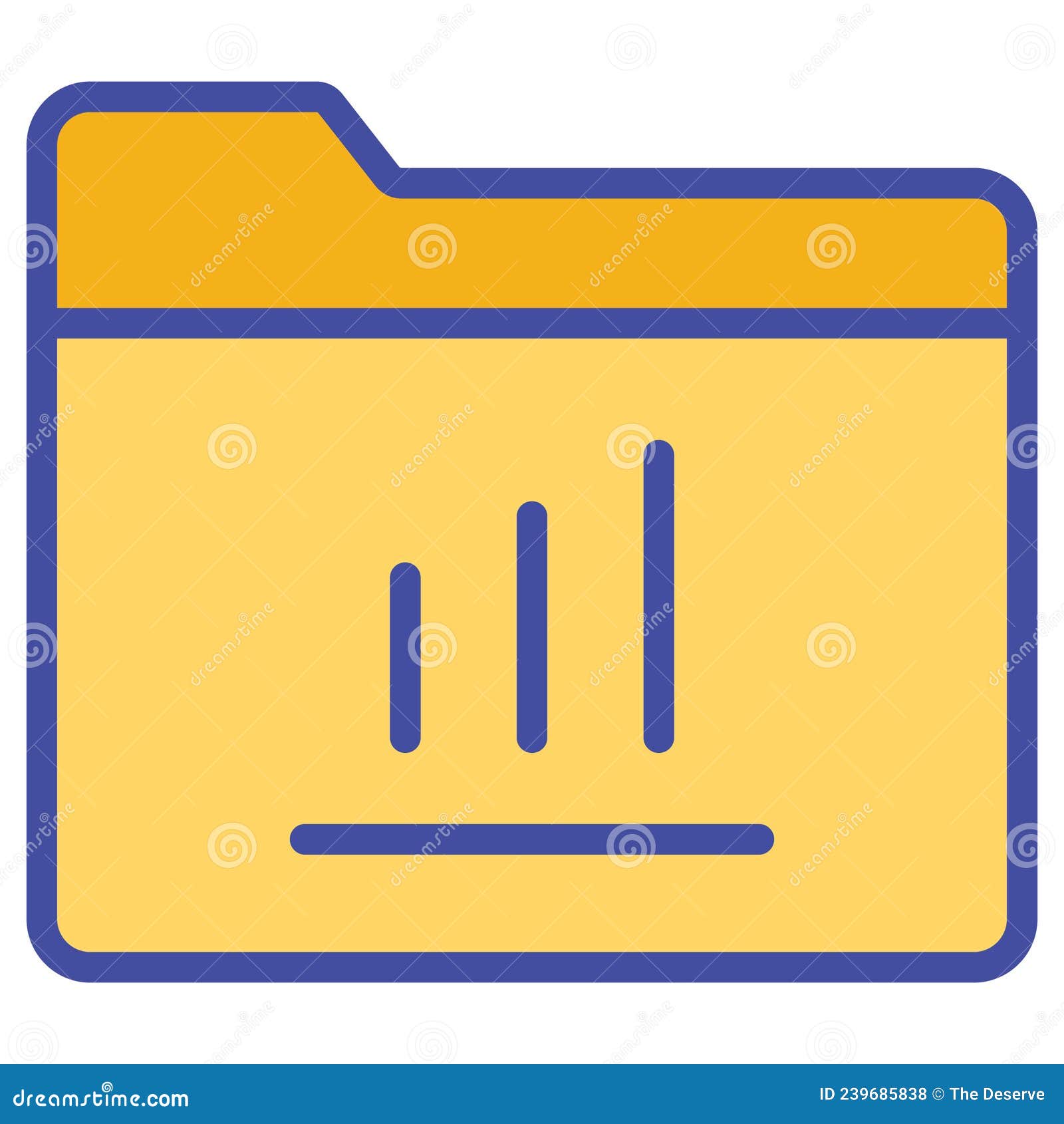 Folder Statistics Isolated Vector Icon Which Can Easily Modify or Edit ...