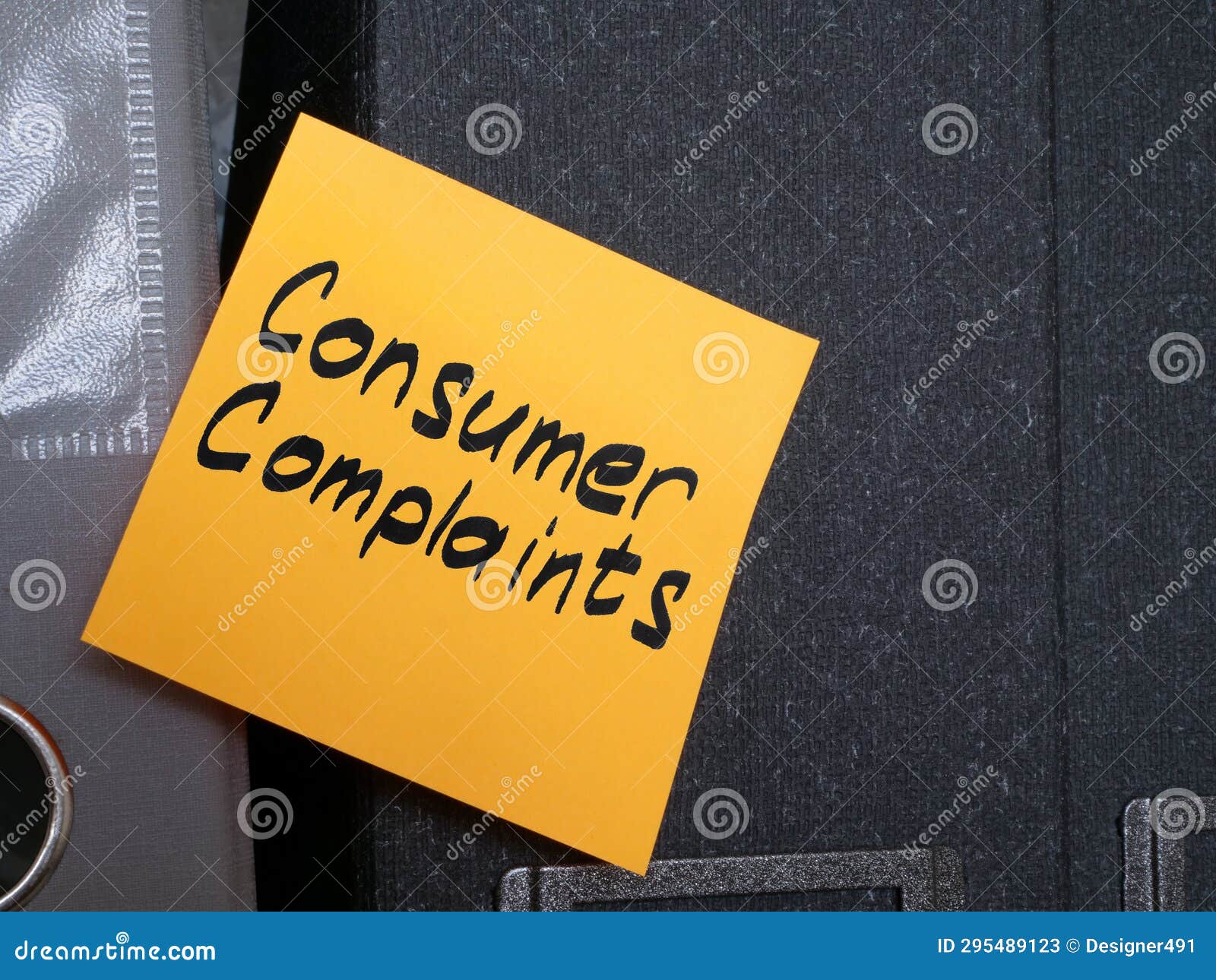 Folder with Sticker Consumer Complaints. Stock Image - Image of ...