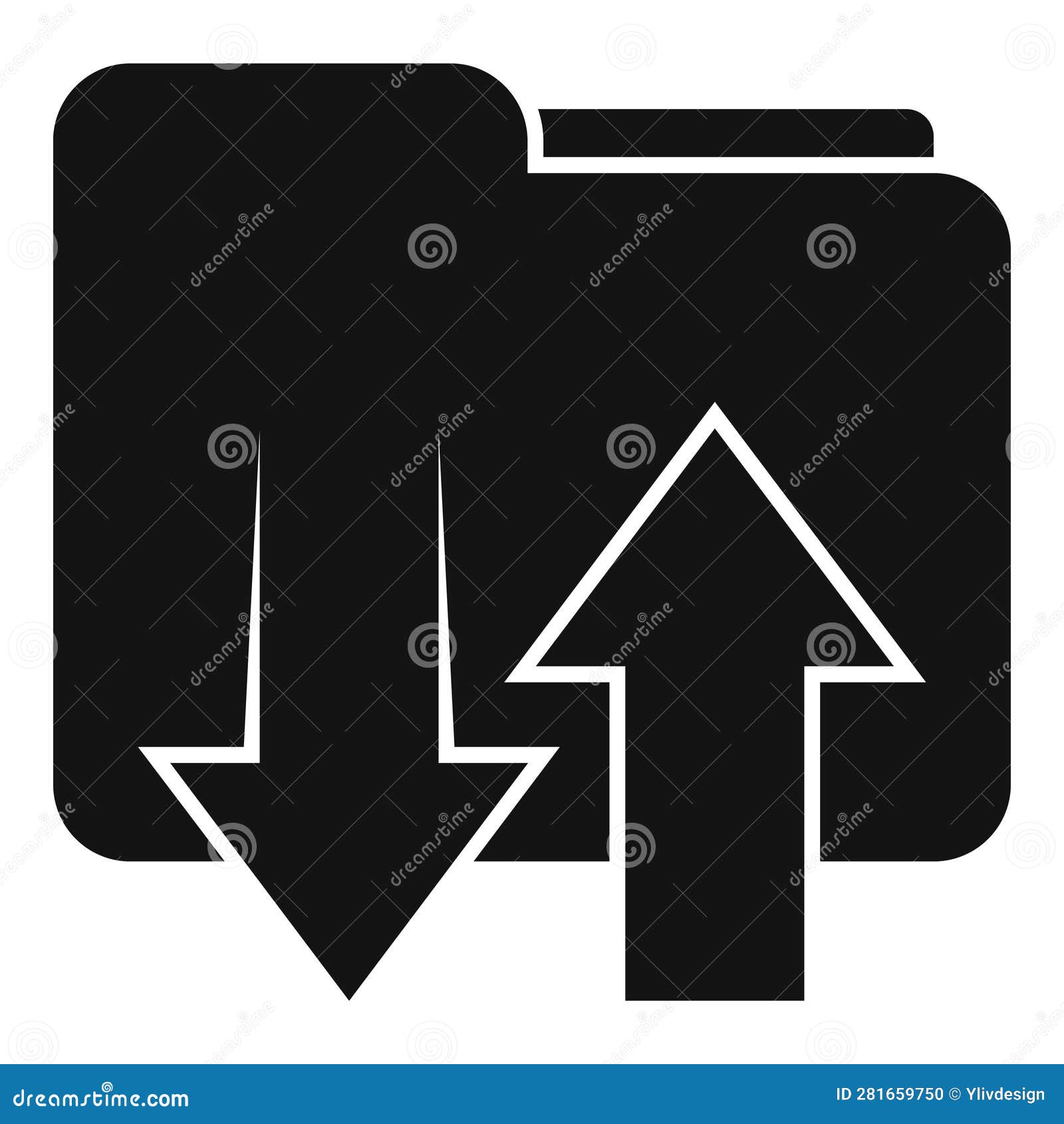 Folder Storage Icon Simple Vector. Backup Data Stock Vector ...