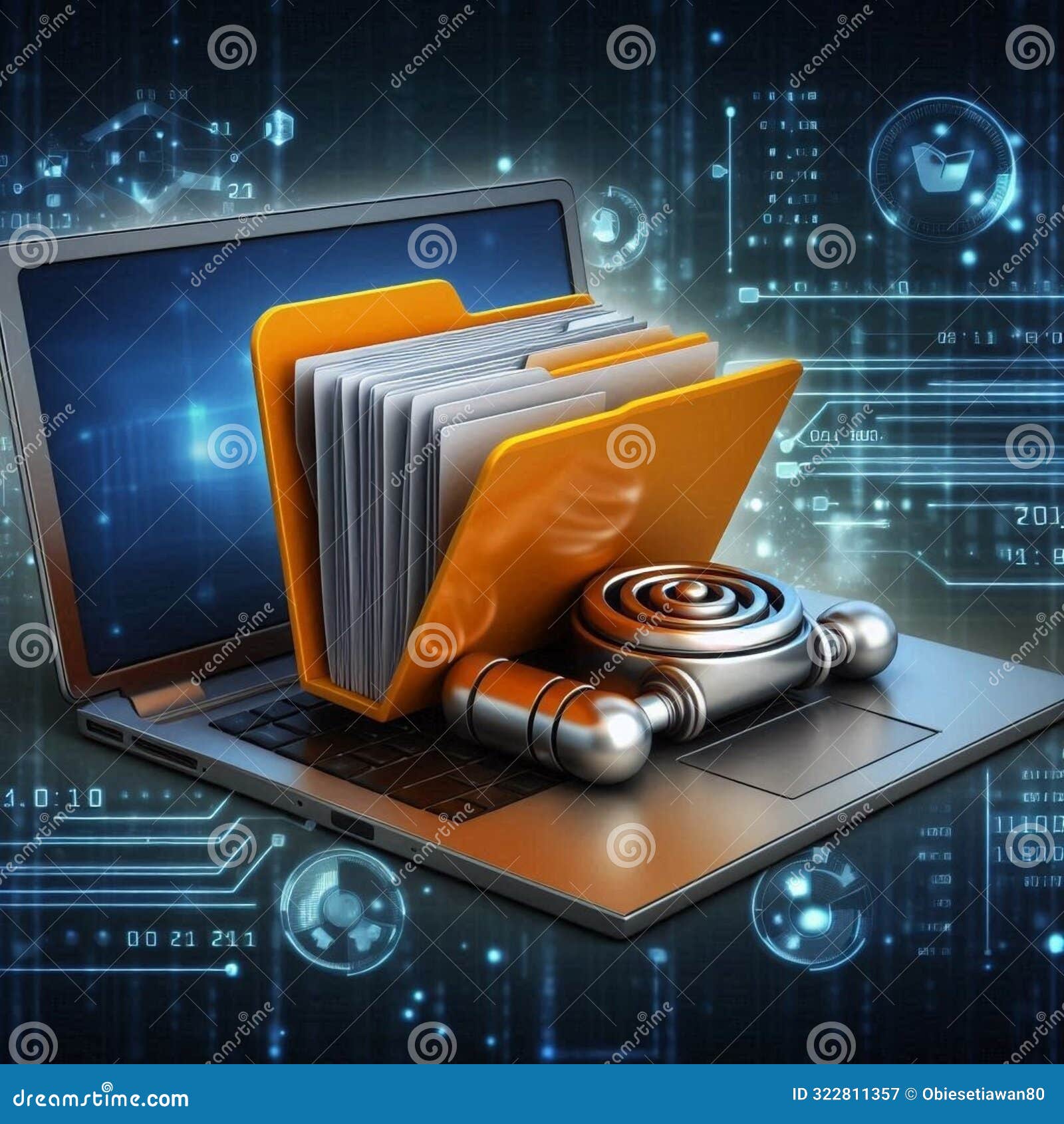 Folder storage stock illustration. Illustration of games - 322811357