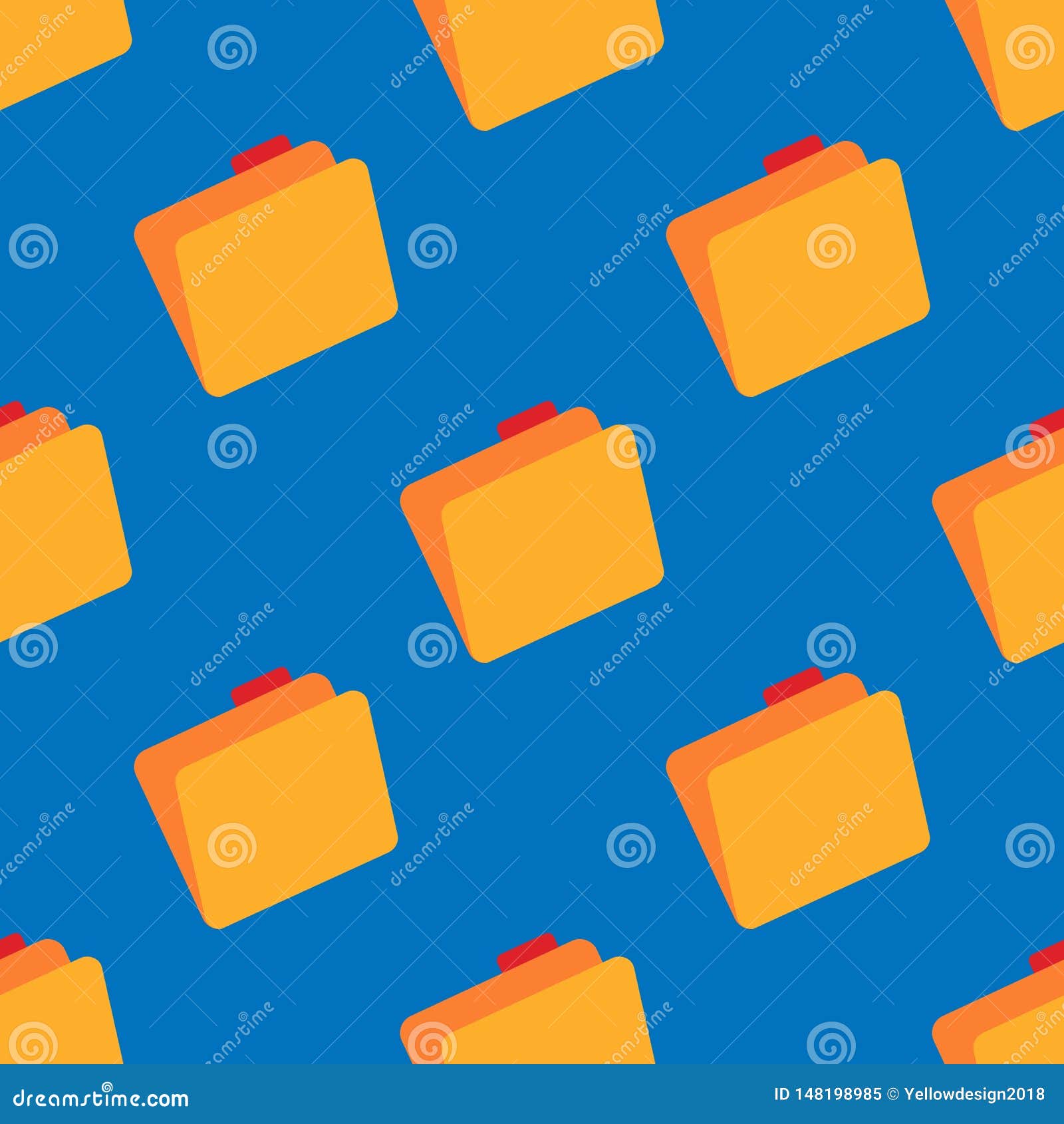 Folder Symbol Seamless Pattern. Folder Icon Backdrop Stock Illustration ...