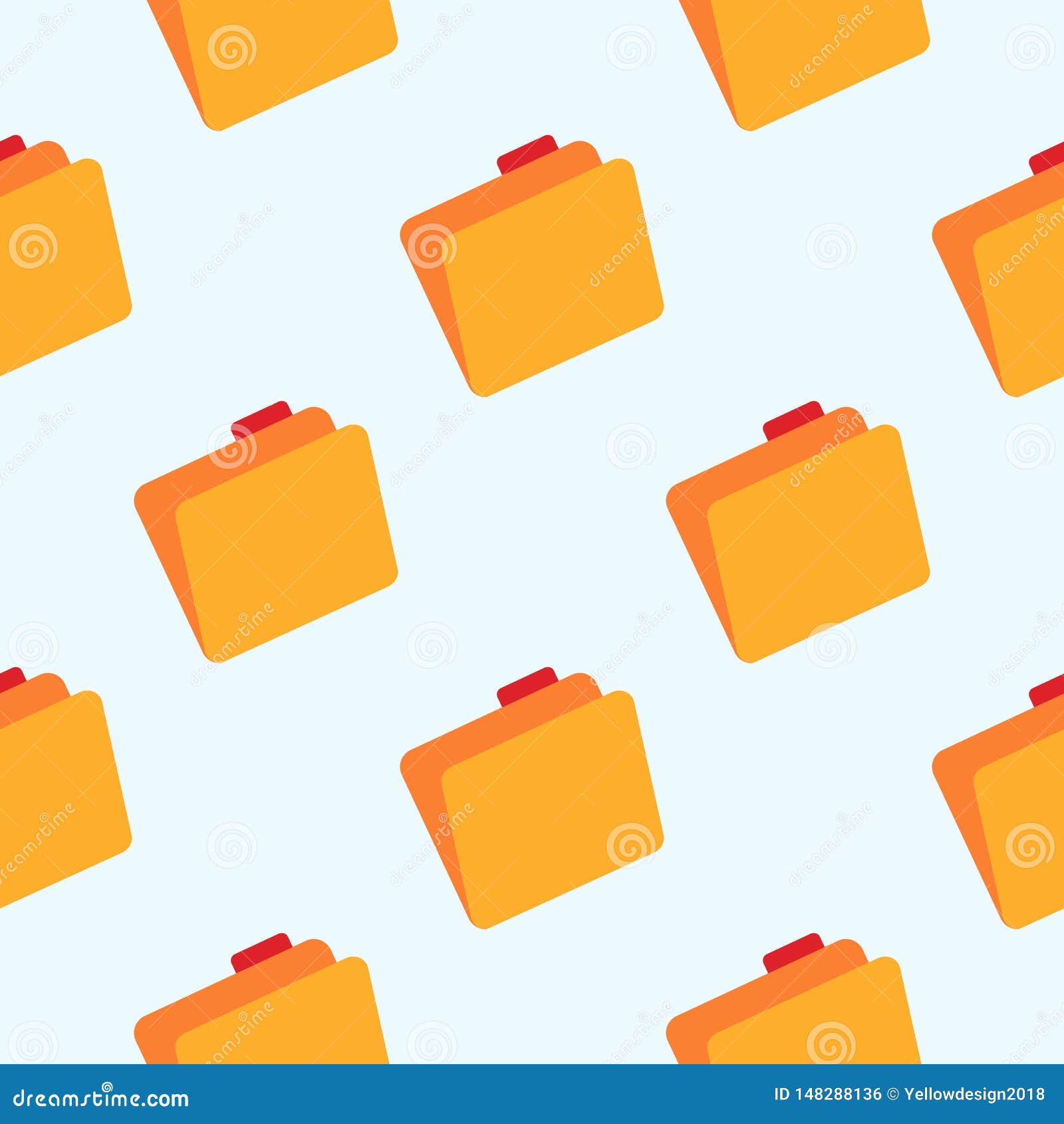 Folder Symbol Seamless Pattern. Folder Icon Backdrop Stock Illustration ...