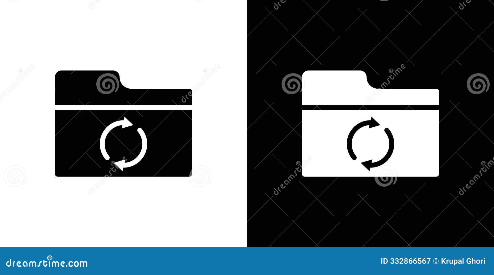 Folder Sync Icon Logo Set Vector Stock Vector - Illustration of element ...