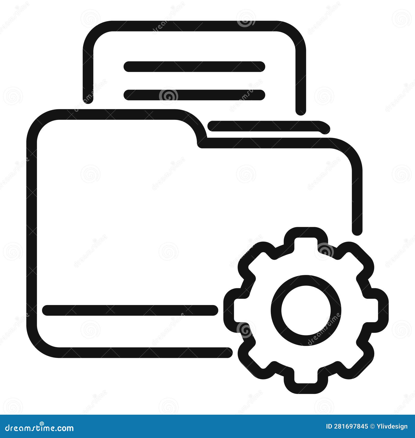 Folder Technical Document Icon Outline Vector. Manual Page Stock ...