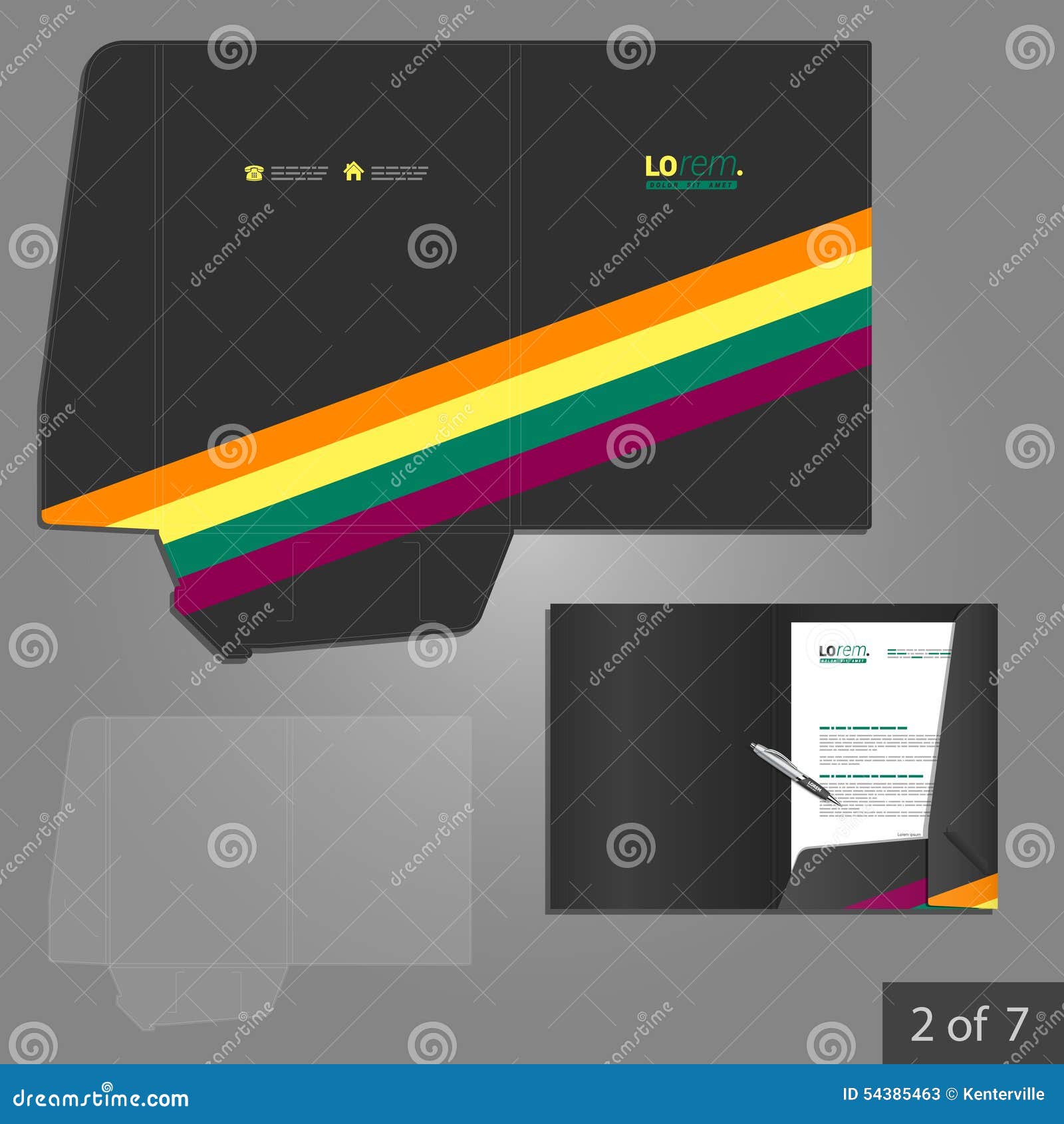 Folder template design stock vector. Illustration of color - 54385463