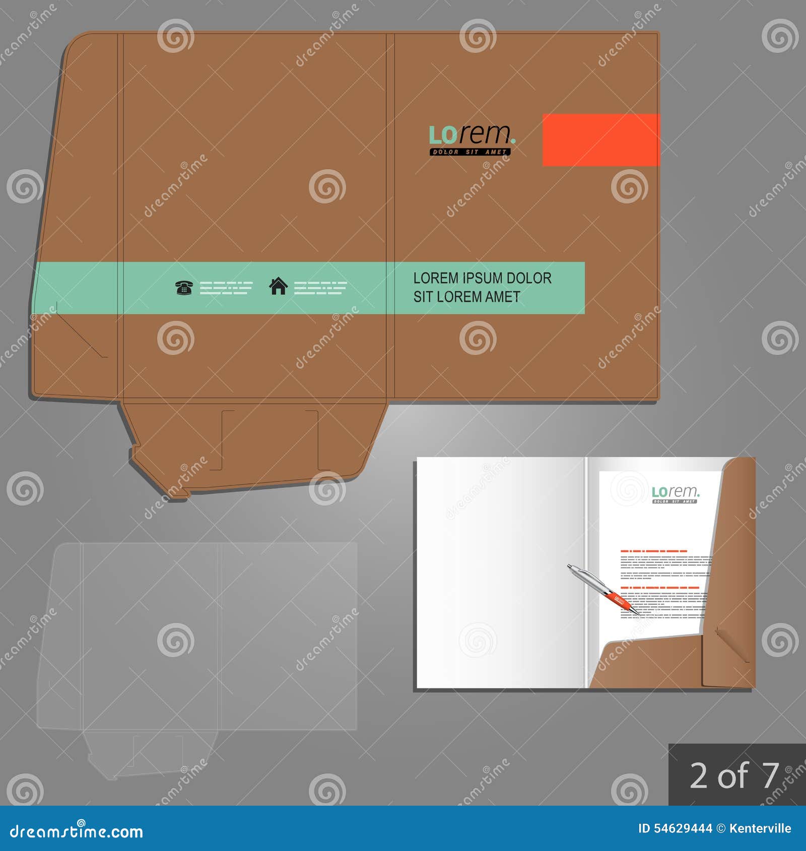 Folder template design stock vector. Illustration of company - 54629444