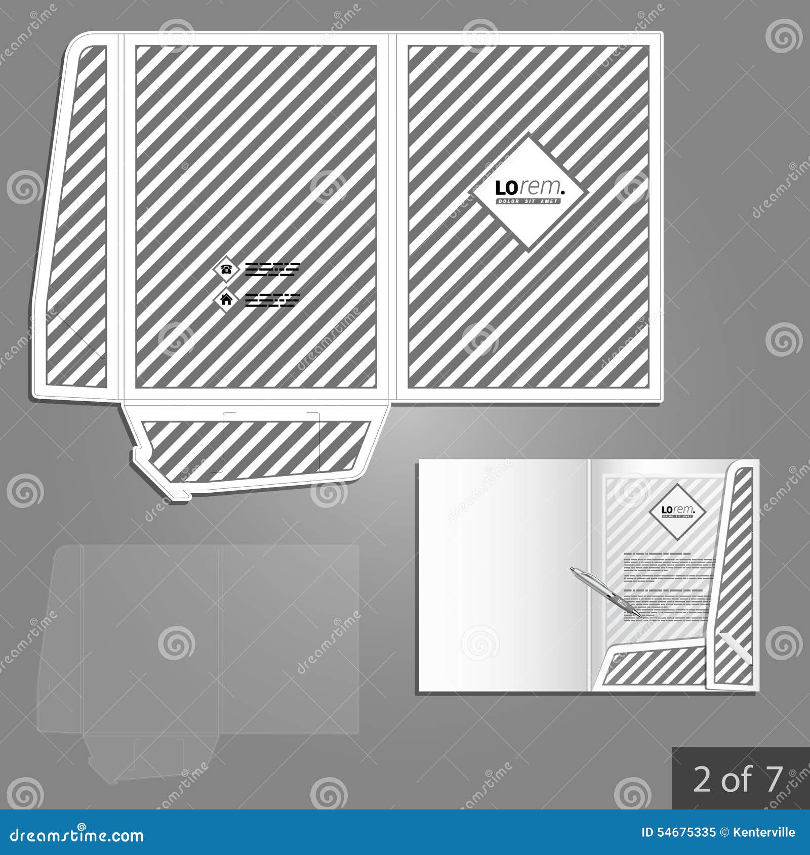 Folder template design stock vector. Illustration of mock - 54675335