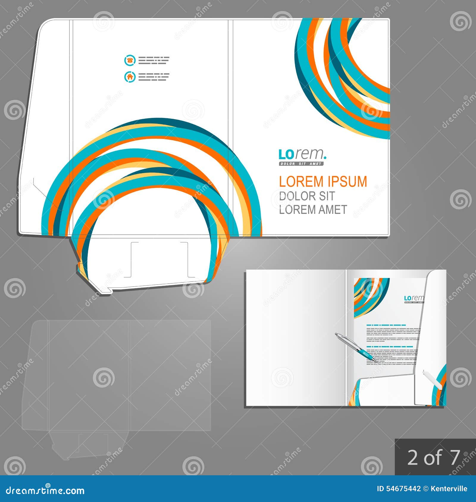 Folder template design stock vector. Illustration of company - 54675442