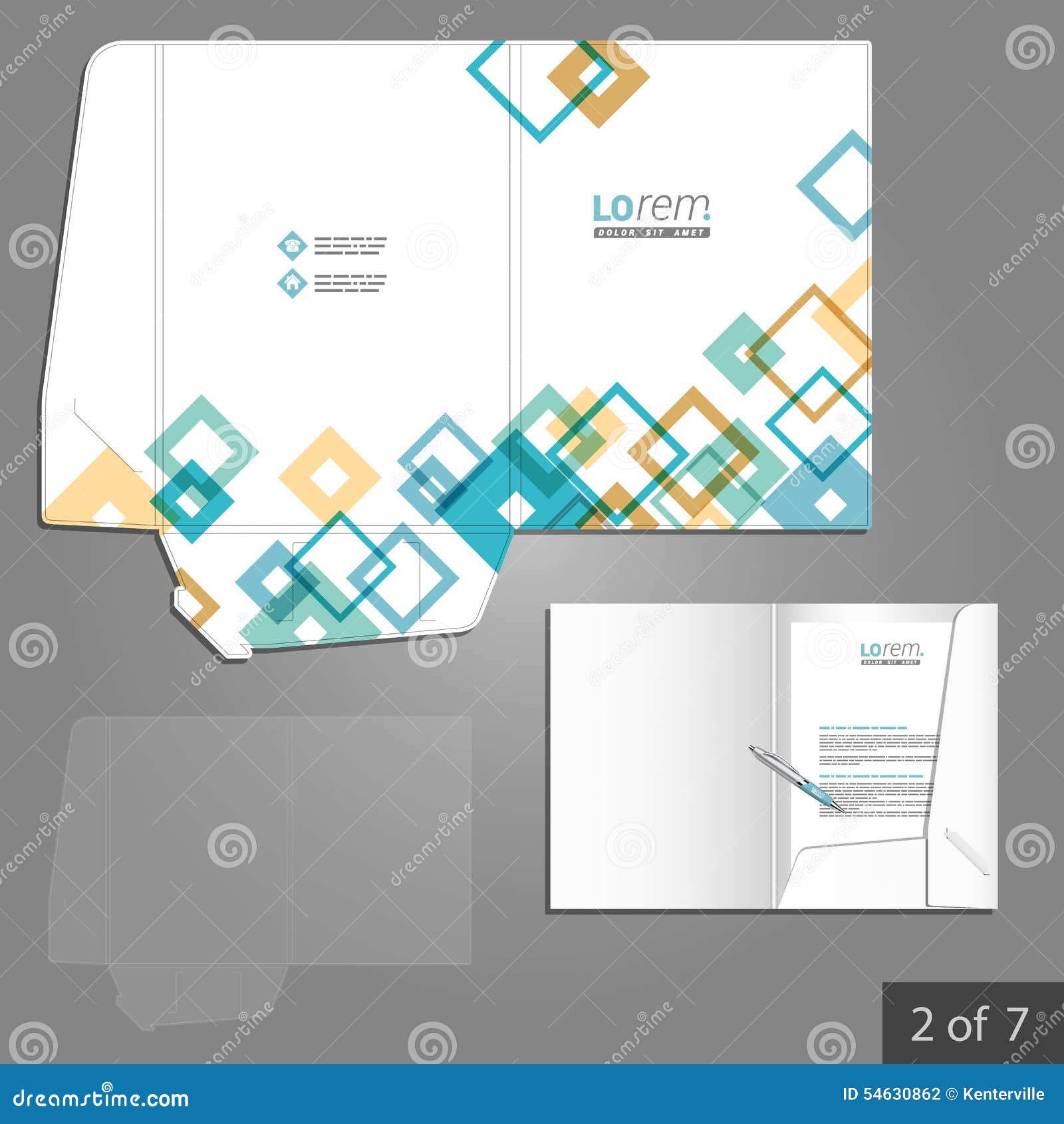 Folder template design stock vector. Illustration of brand - 54630862