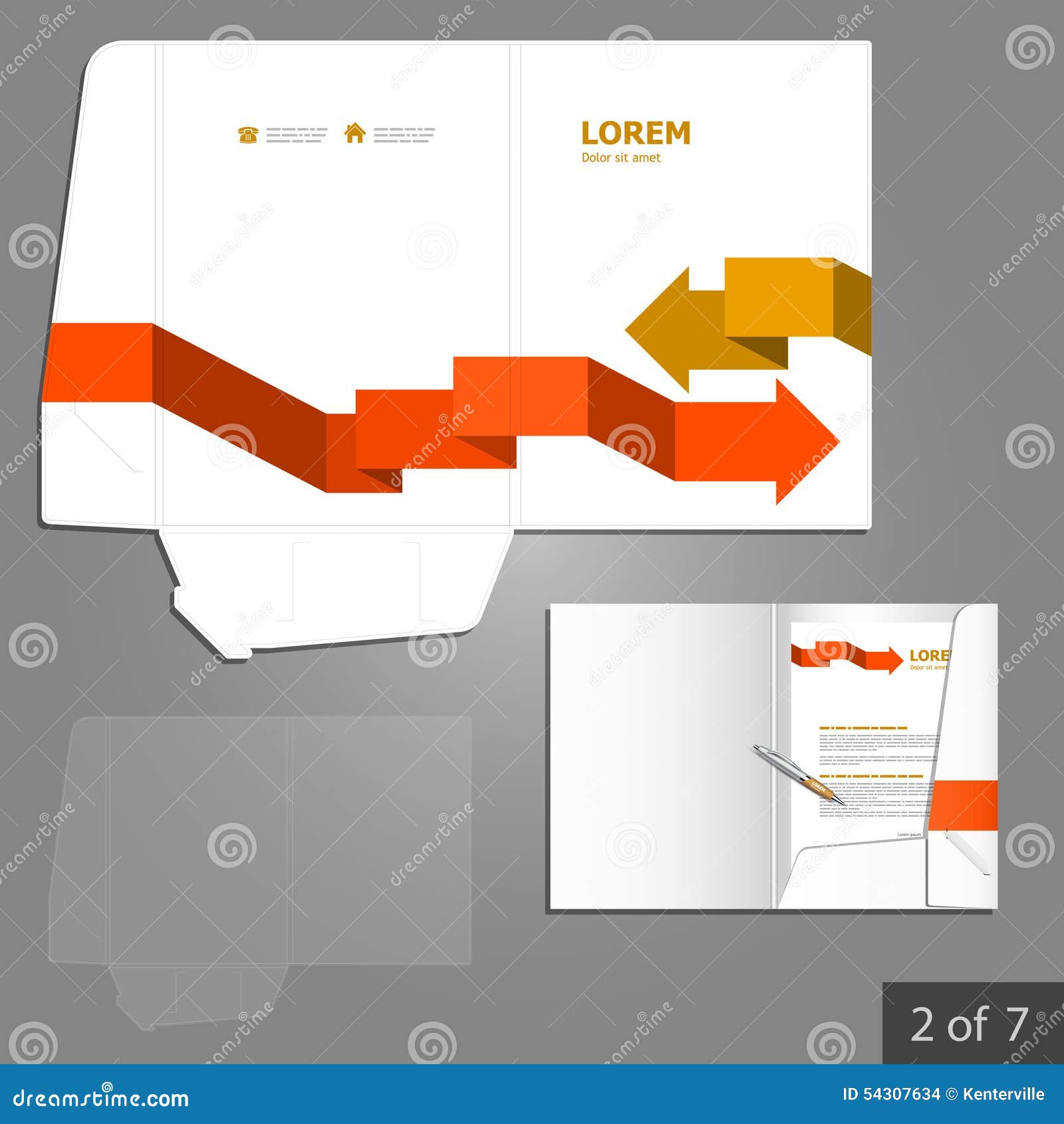 Folder template design stock vector. Illustration of document - 54307634