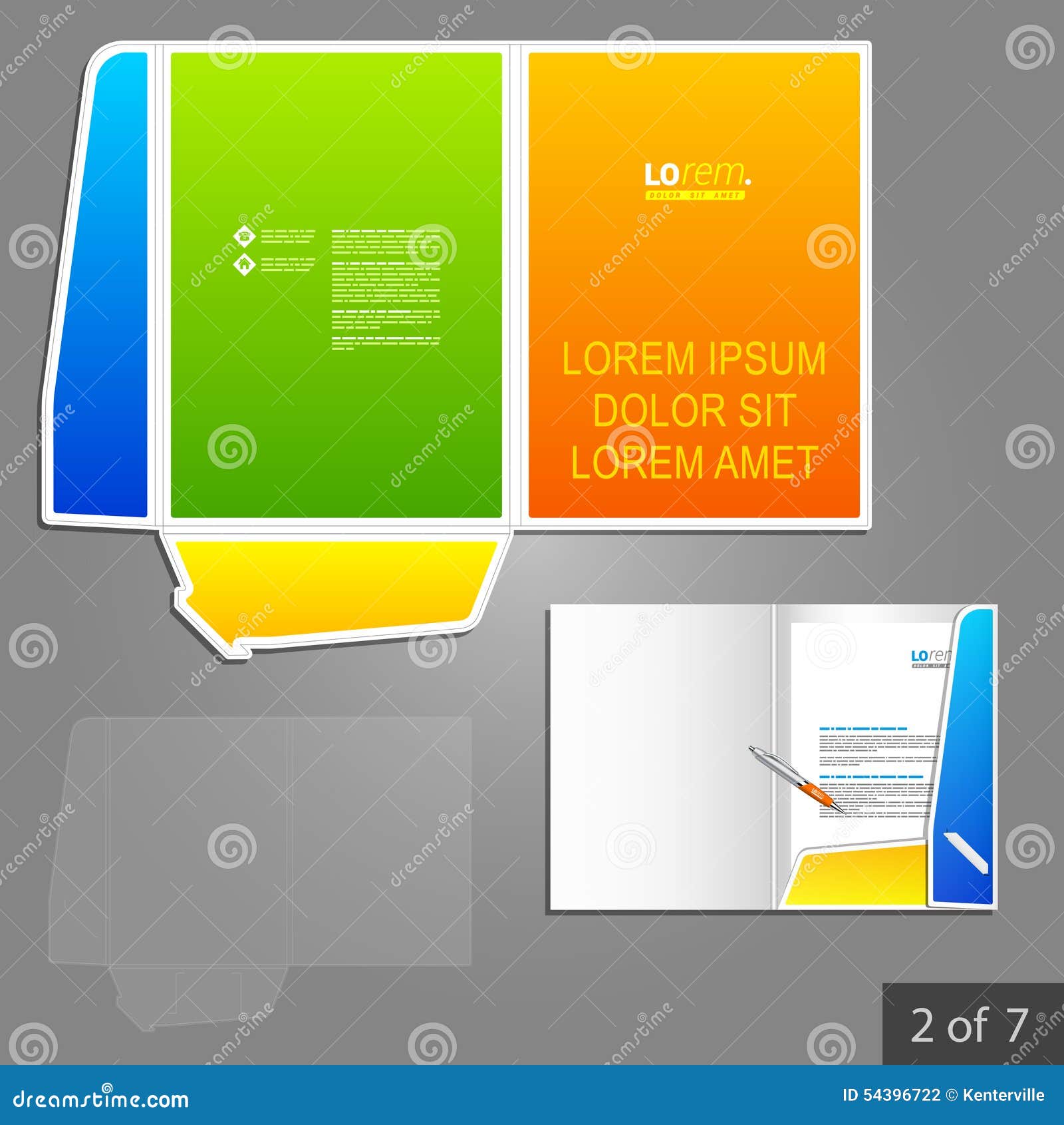 Folder template design stock vector. Illustration of creative - 54396722