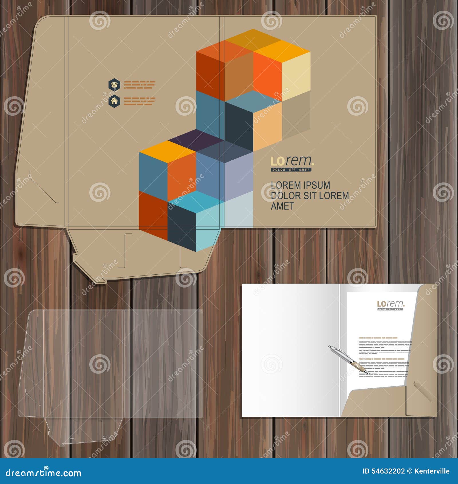 Folder template design stock vector. Illustration of design - 54632202