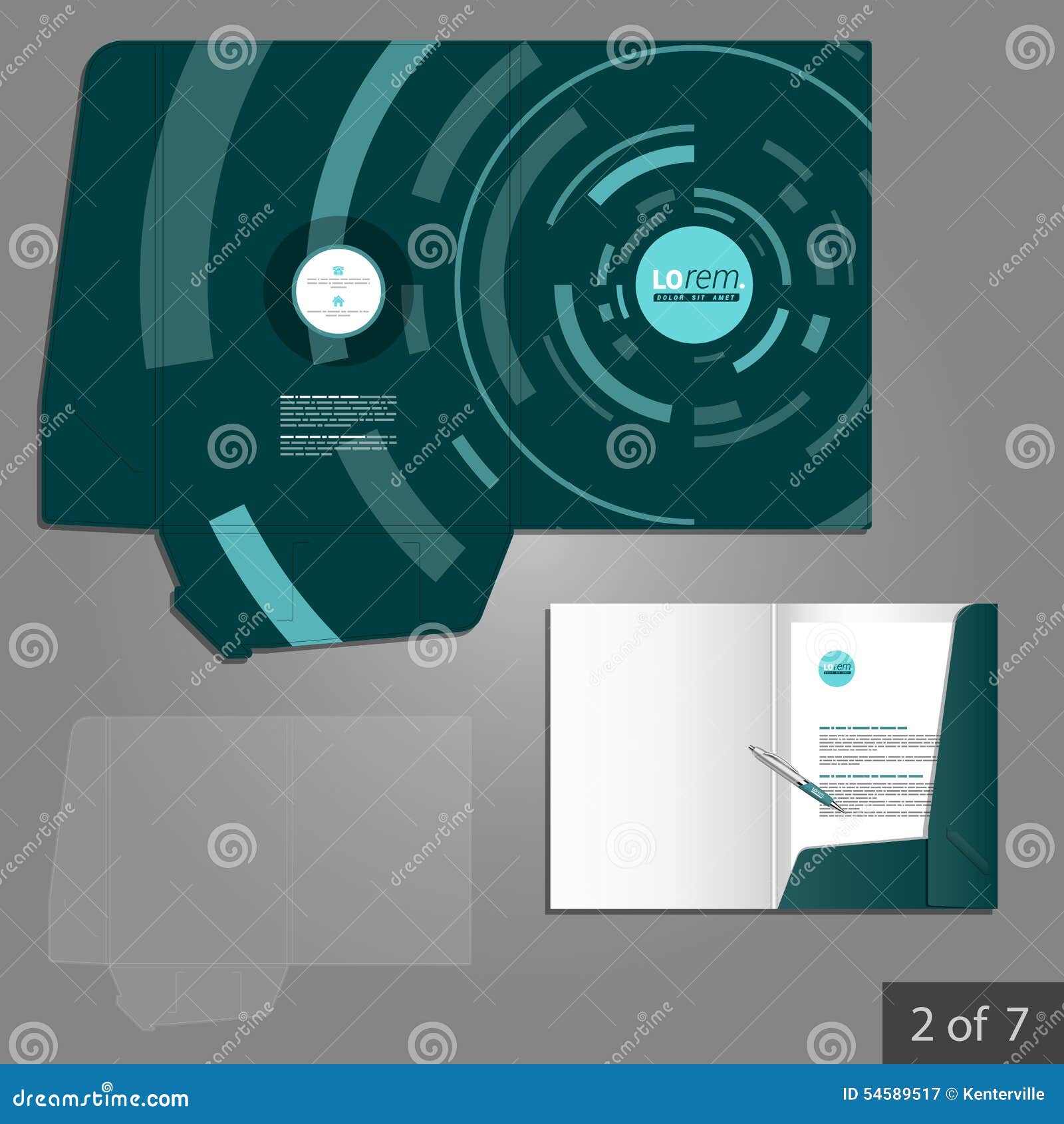 Folder template design stock vector. Illustration of tech - 54589517