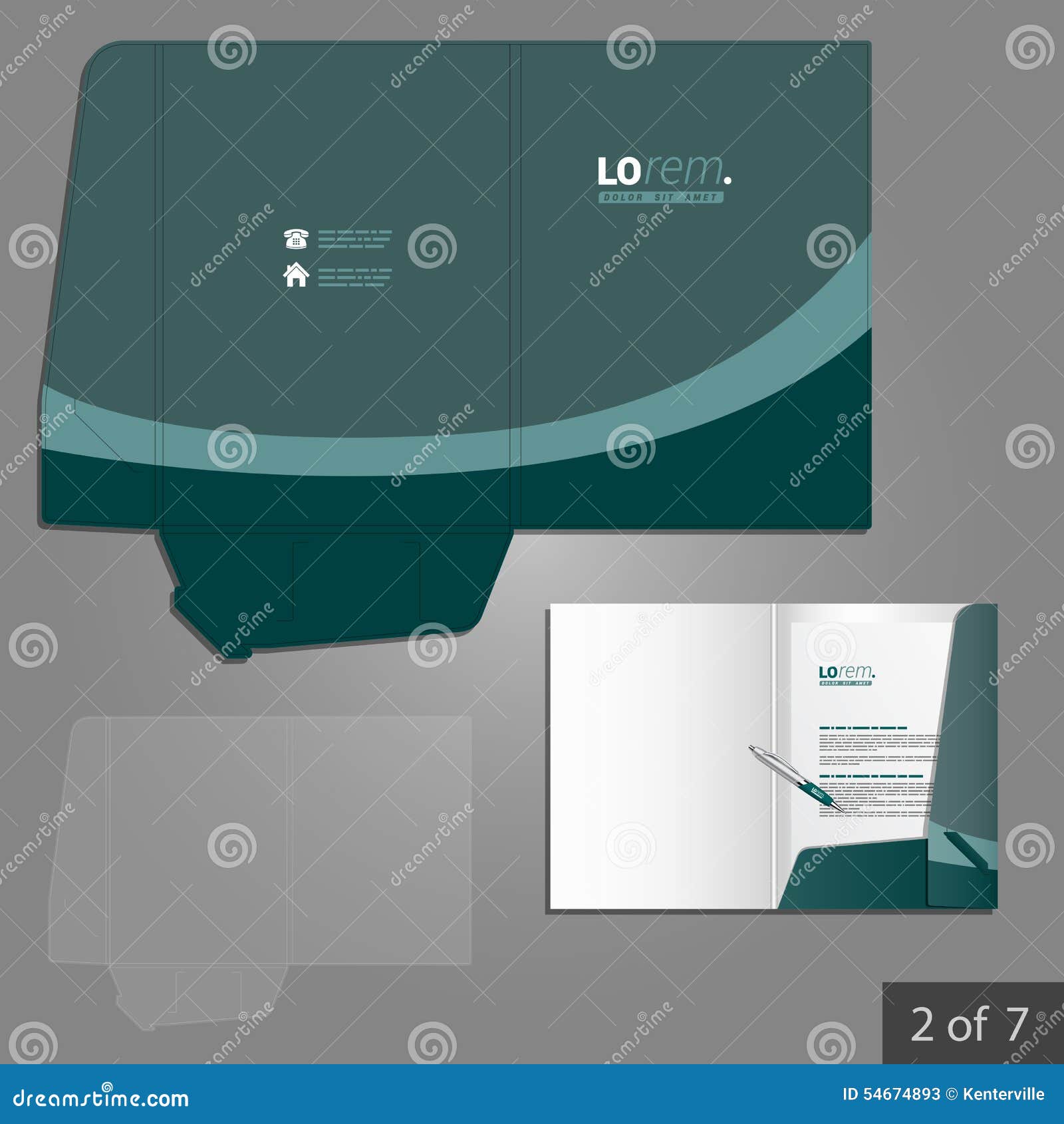 Folder template design stock vector. Illustration of design - 54674893