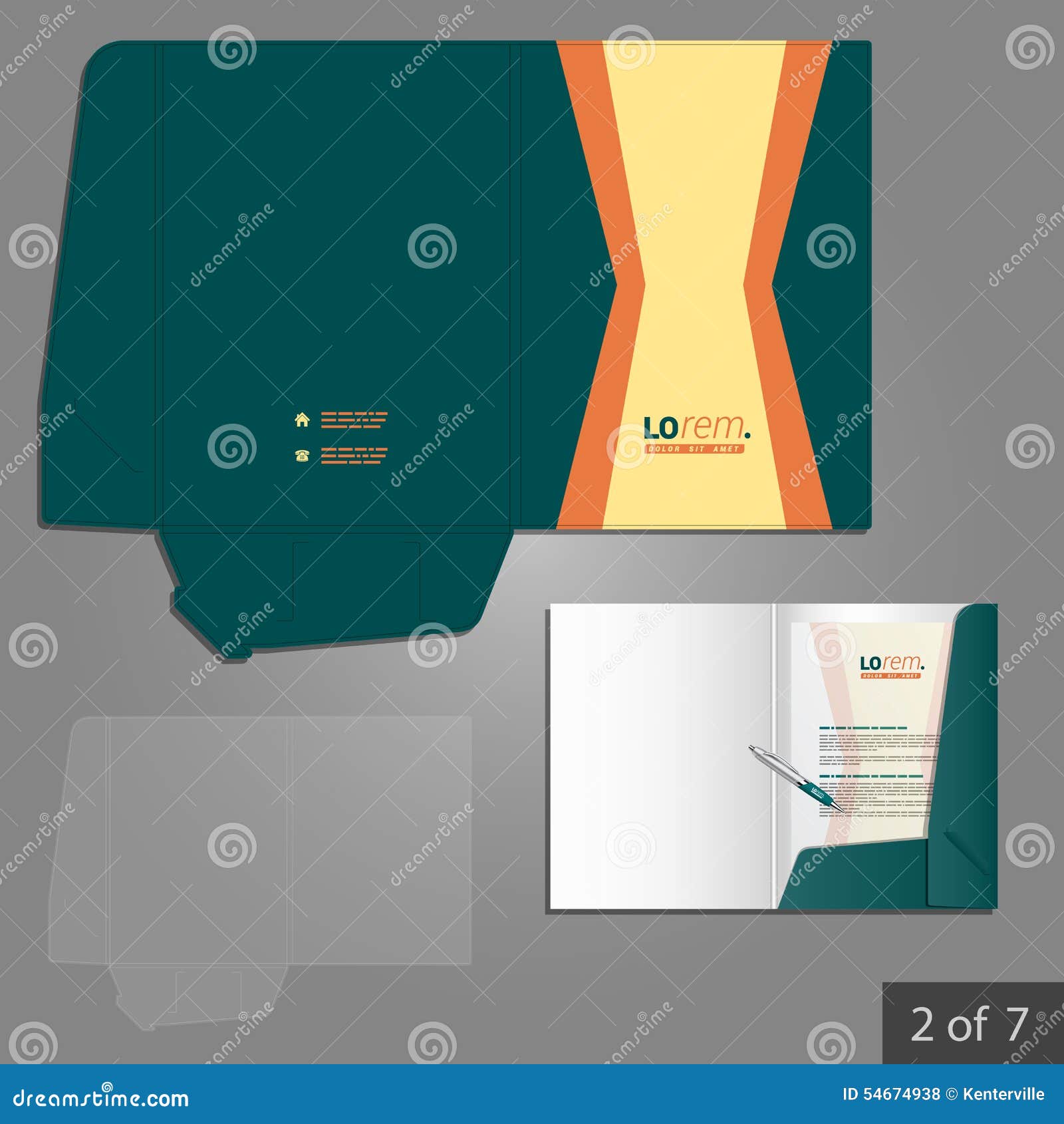 Folder template design stock vector. Illustration of line - 54674938