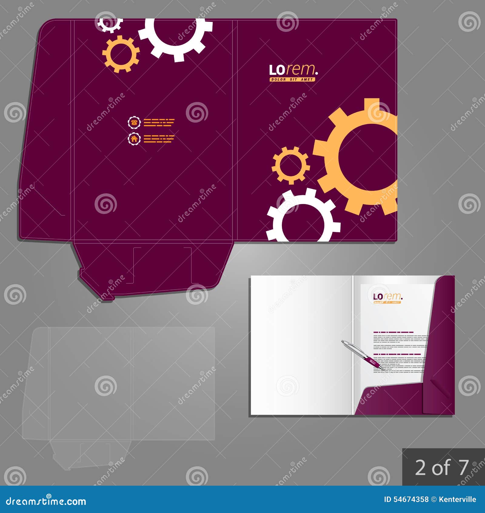 Purple Folder Tree Icon Isolated On Yellow Background. Computer Network ...