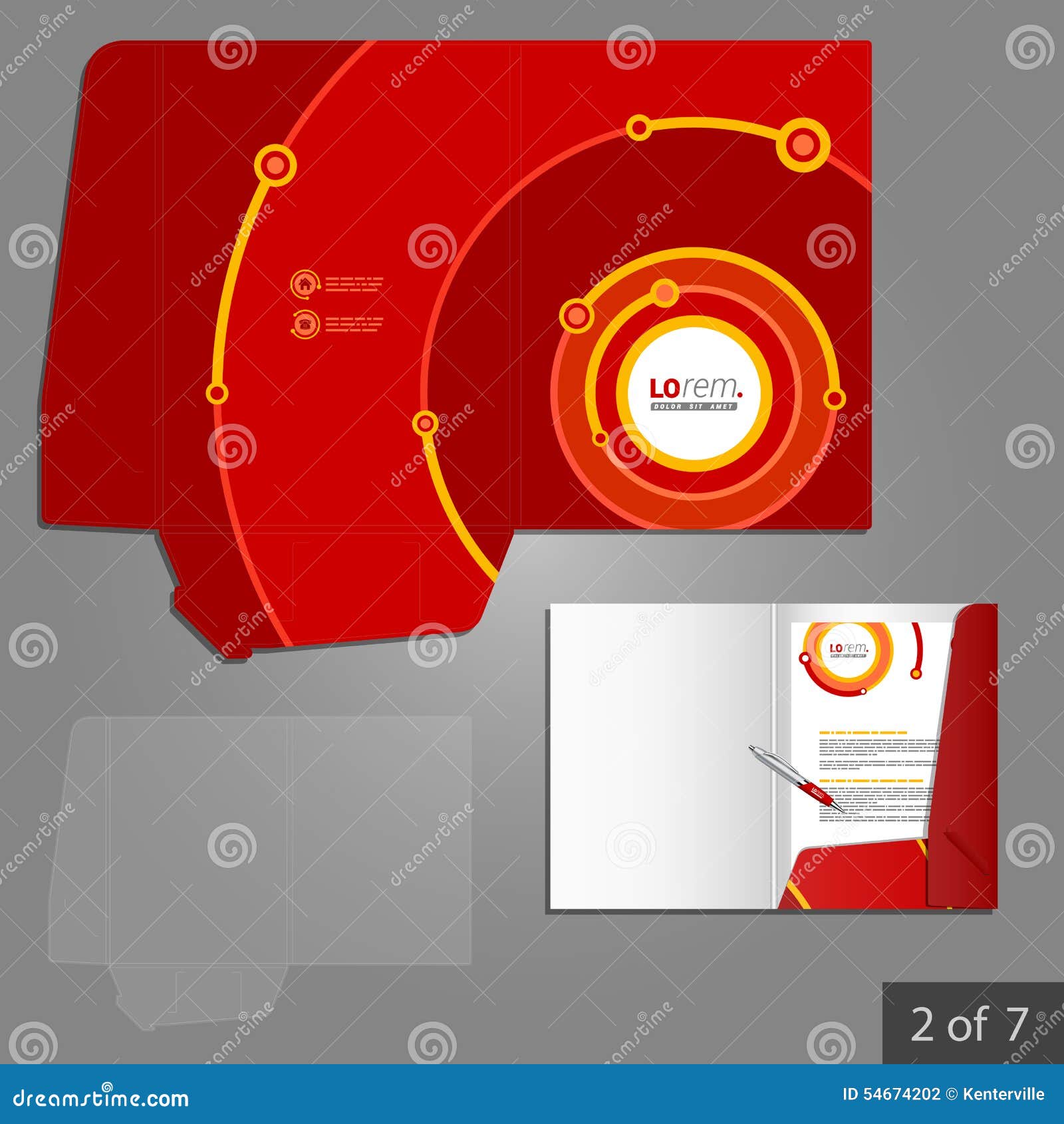 Folder template design stock vector. Illustration of corporate - 54674202