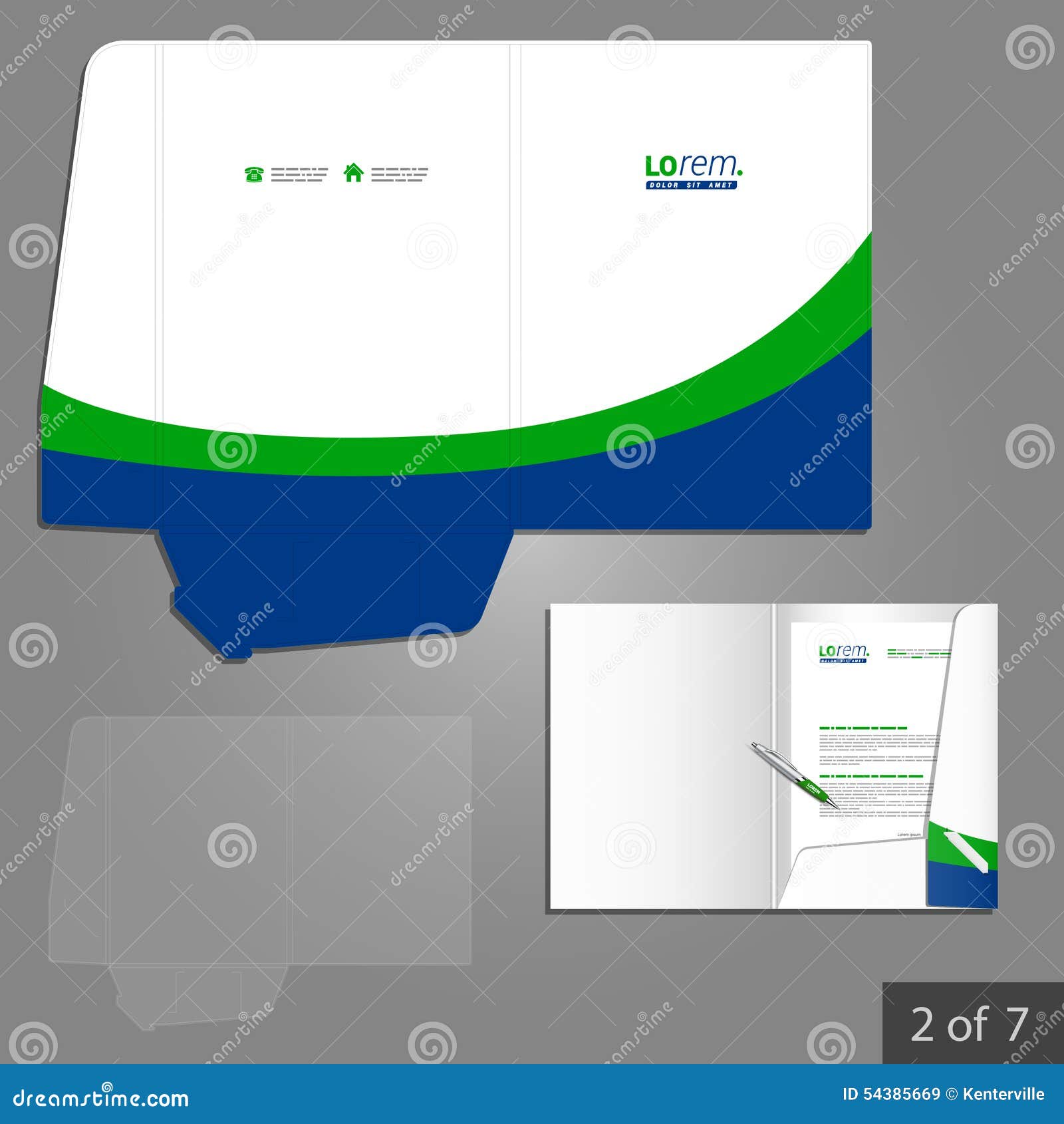 Folder template design stock vector. Illustration of business - 54385669