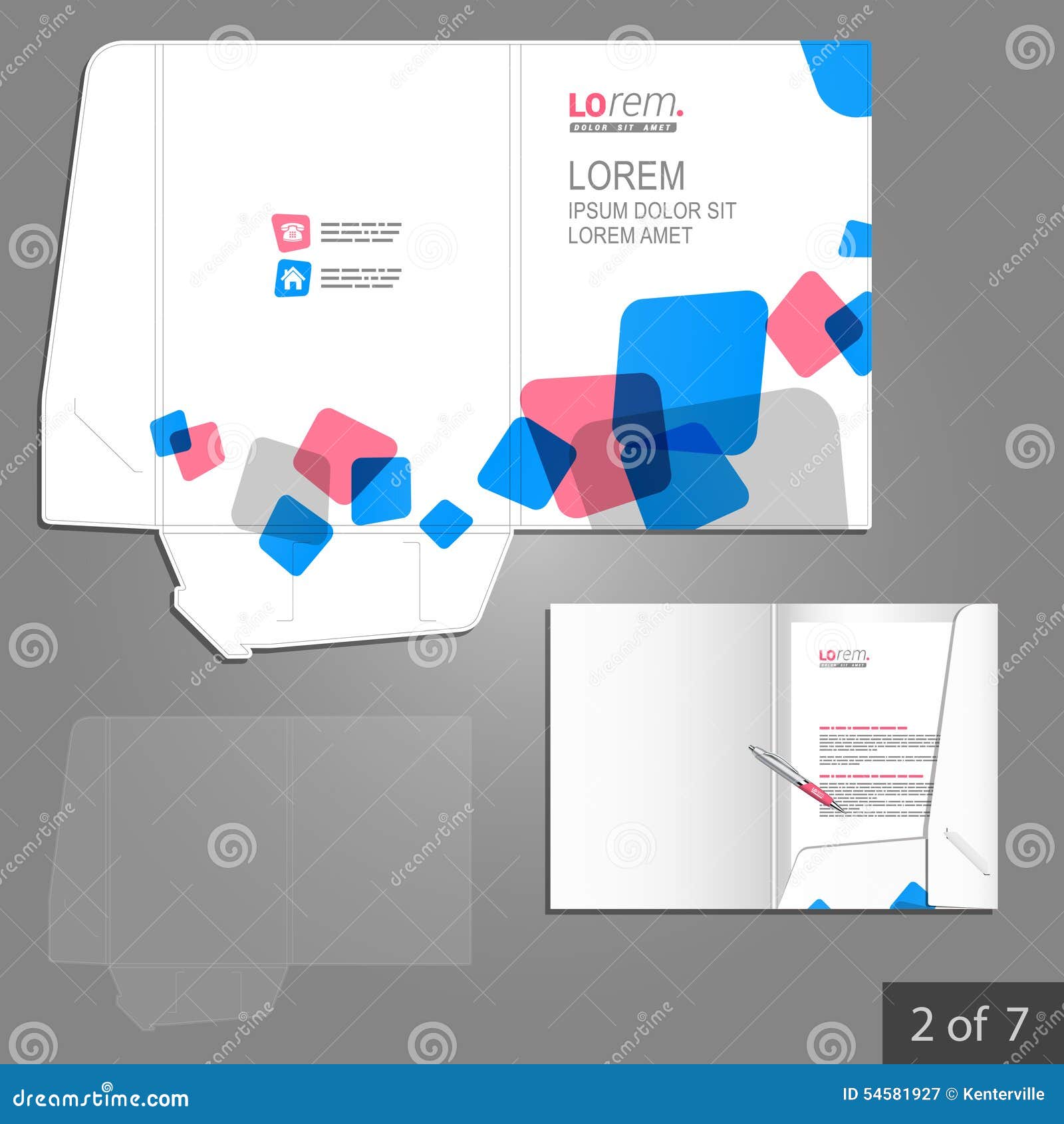 Folder template design stock vector. Illustration of shape - 54581927