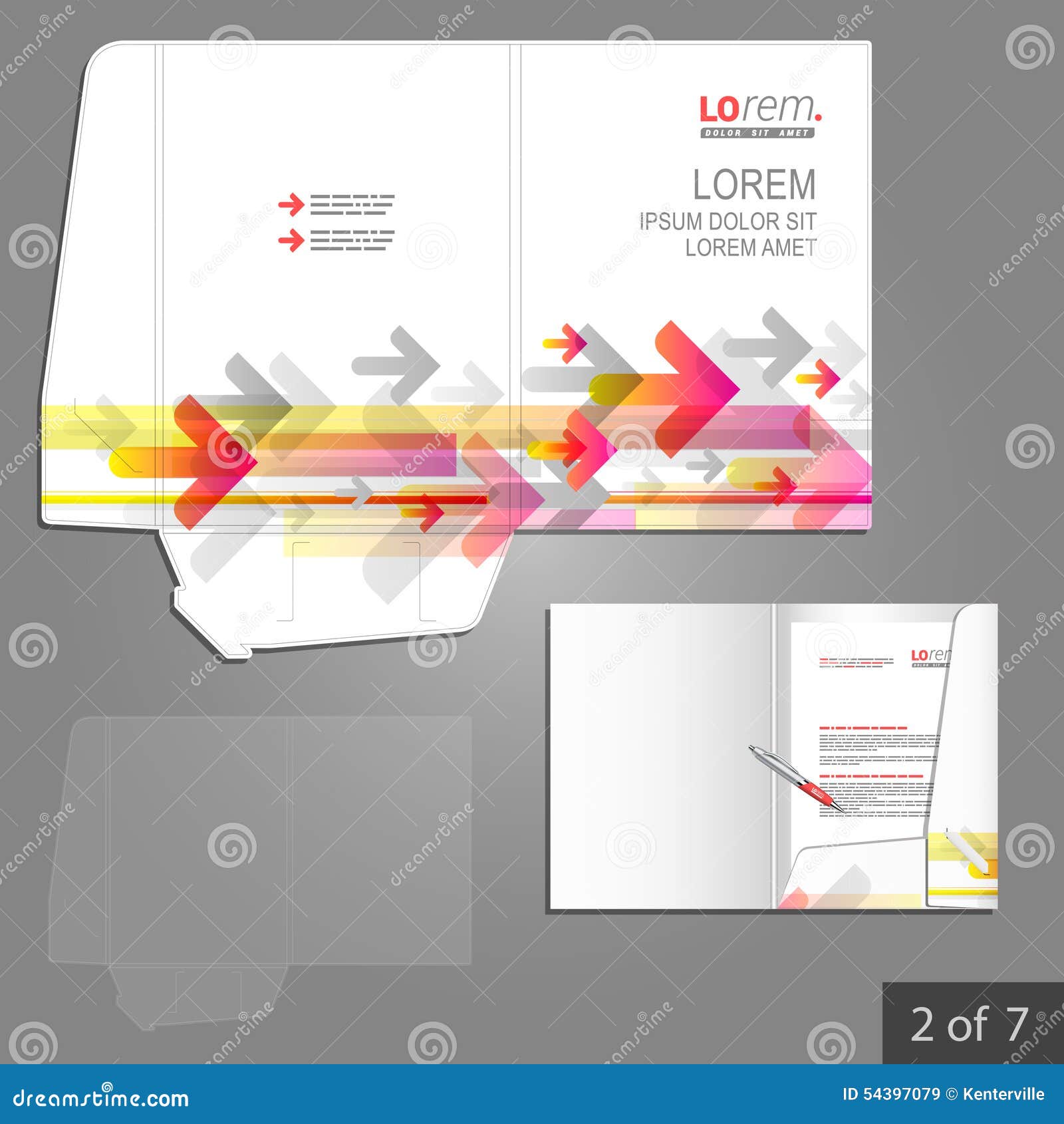 Folder template design stock vector. Illustration of document - 54397079
