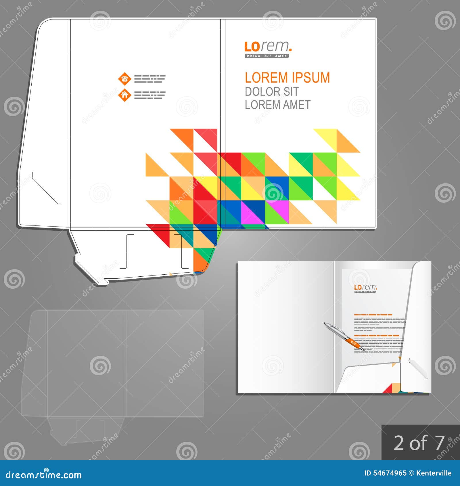 Folder template design stock vector. Illustration of brand - 54674965