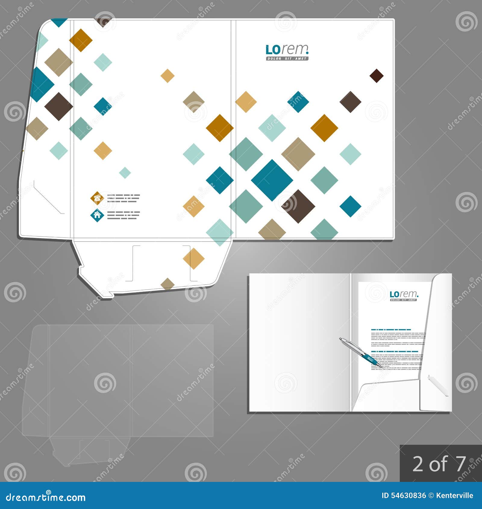 Folder template design stock vector. Illustration of vector - 54630836