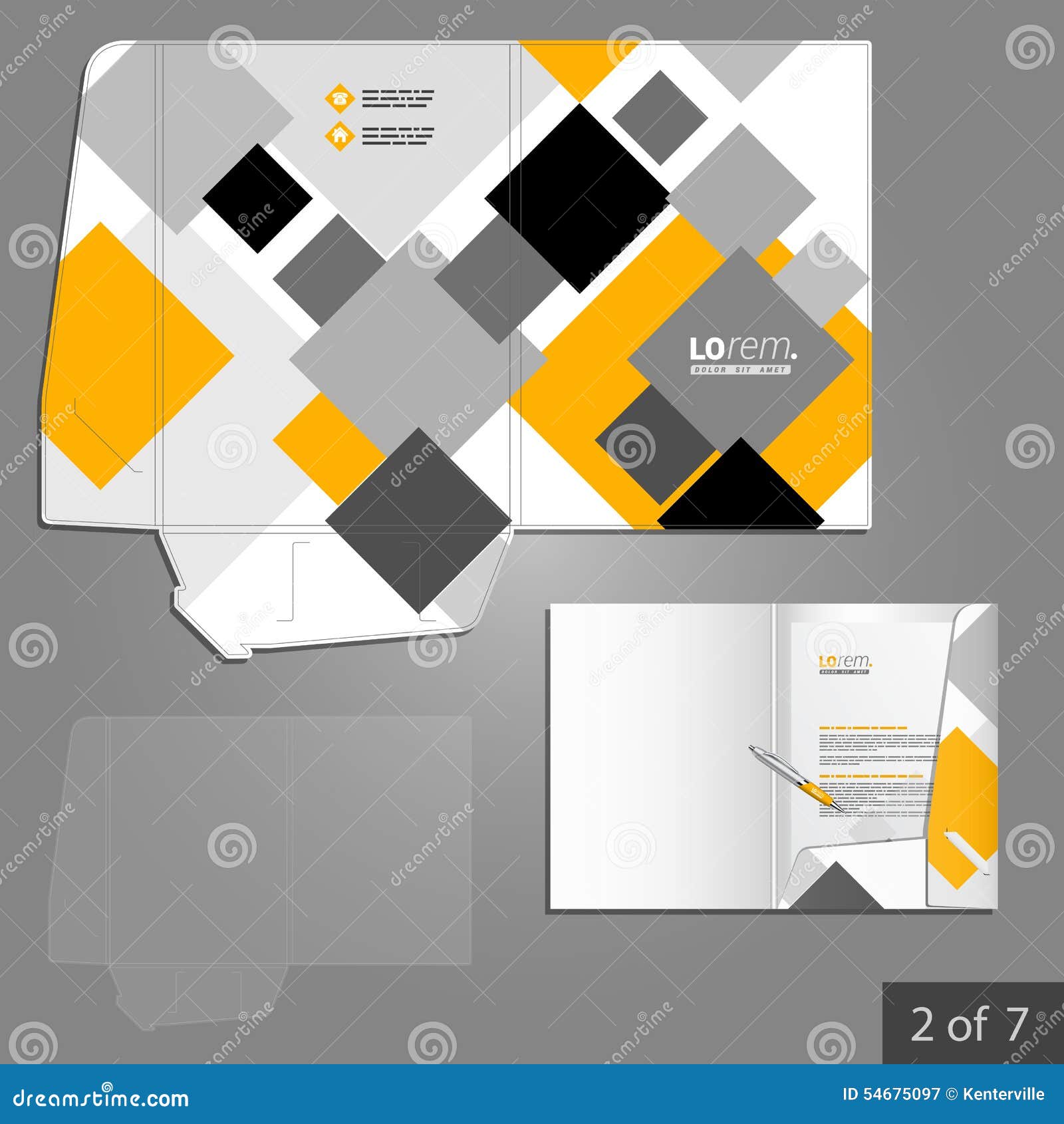 Folder template design stock vector. Illustration of template - 54675097
