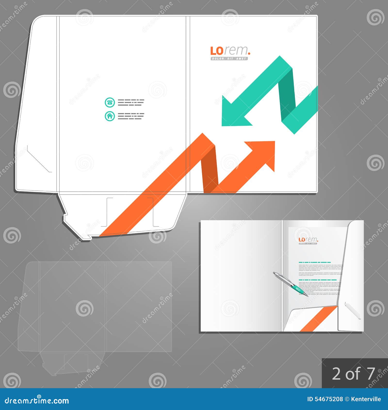 Folder template design stock vector. Illustration of white - 54675208