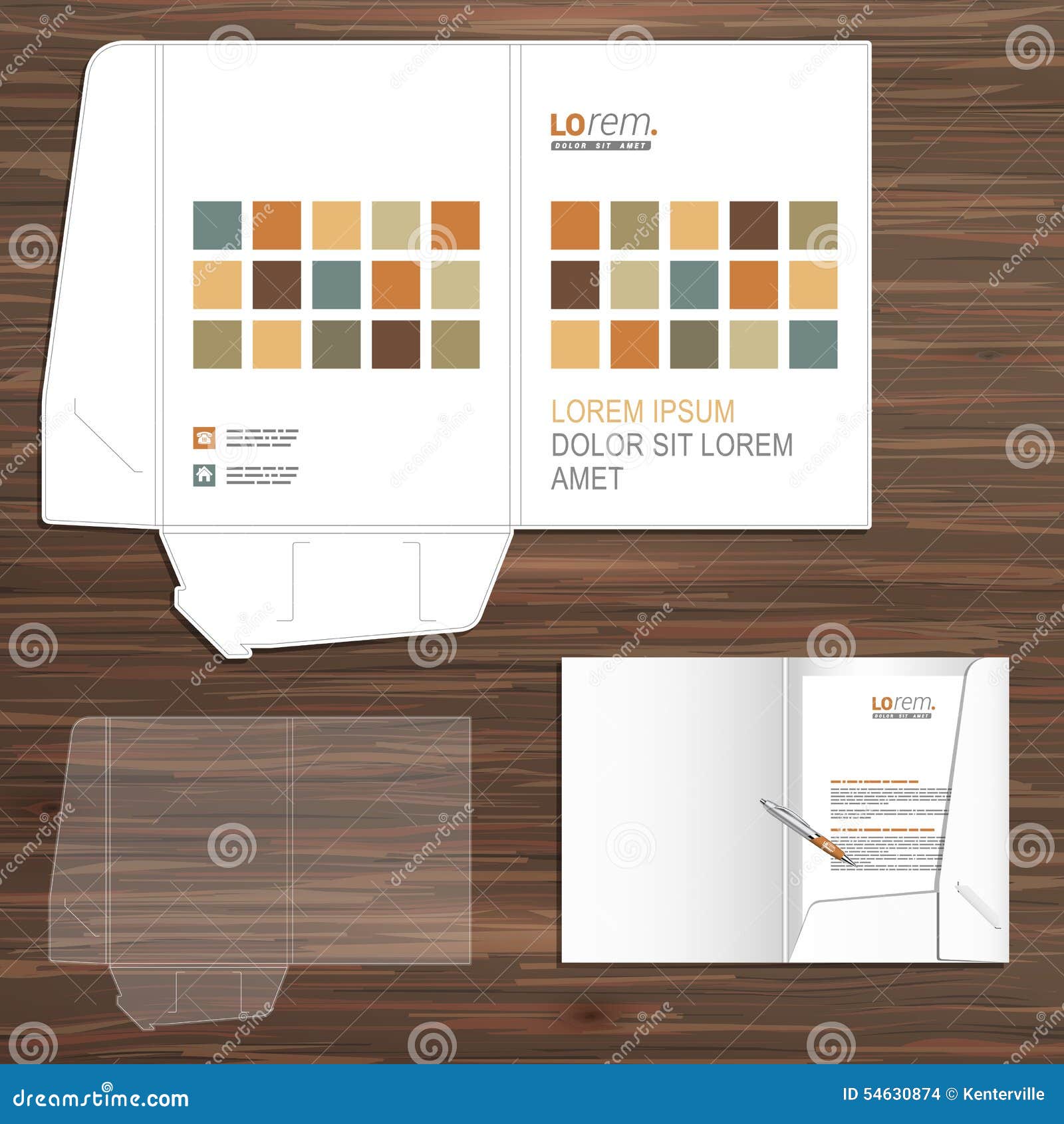 Folder template design stock vector. Illustration of company - 54630874