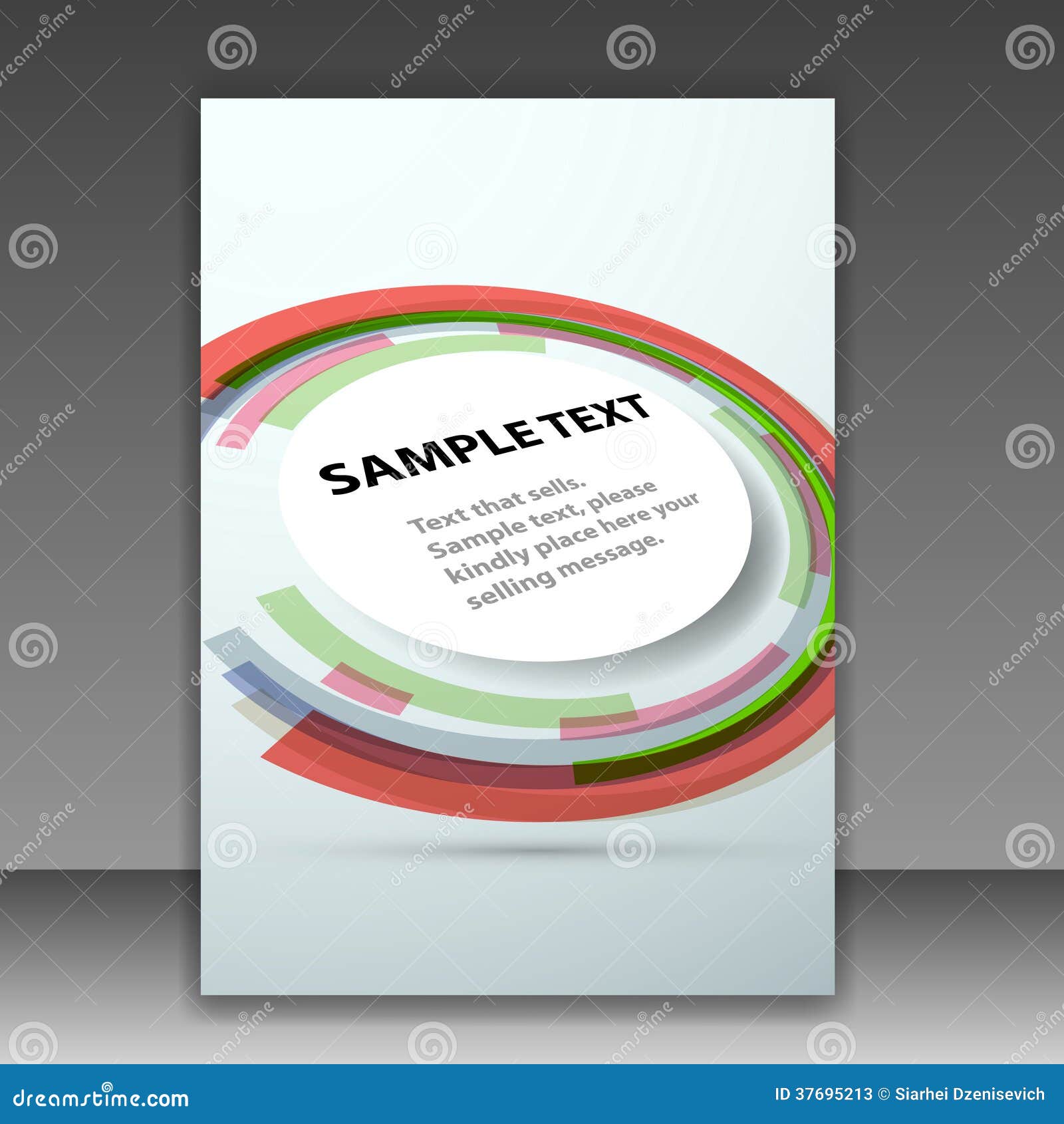 Folder Template with Round Colorful Design Element Stock Vector ...