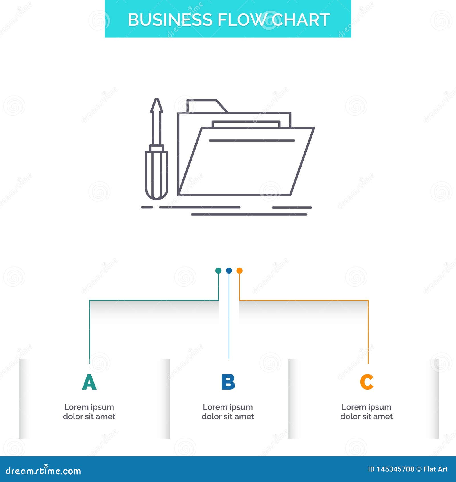 Folder, Tool, Repair, Resource, Service Business Flow Chart Design with ...