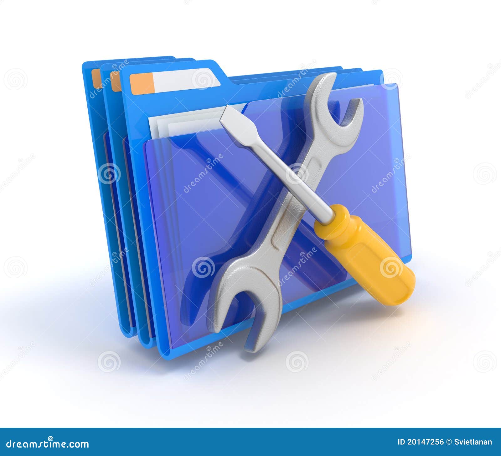 Folder with tools. stock illustration. Illustration of service - 20147256