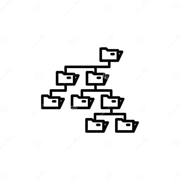 Folder Tree Icon Ideal for File Organization Stock Vector ...