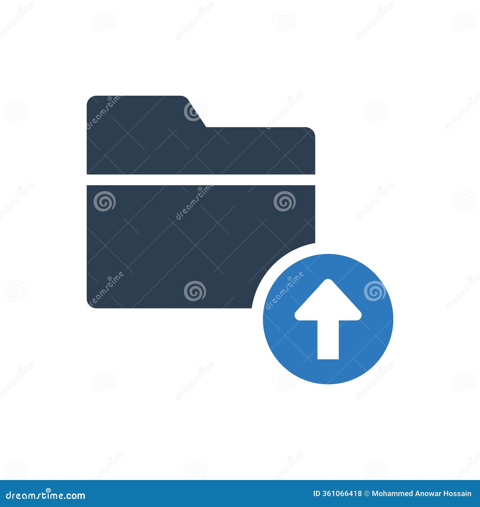 Folder upload icon stock illustration. Illustration of download - 361066418