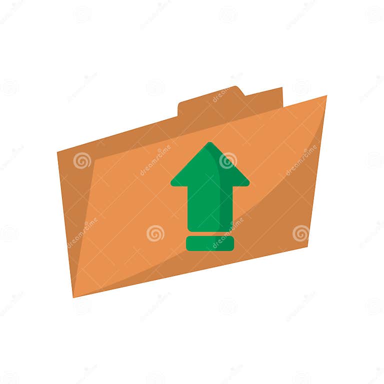Folder Uploading Files Symbol Stock Vector - Illustration of cloud ...